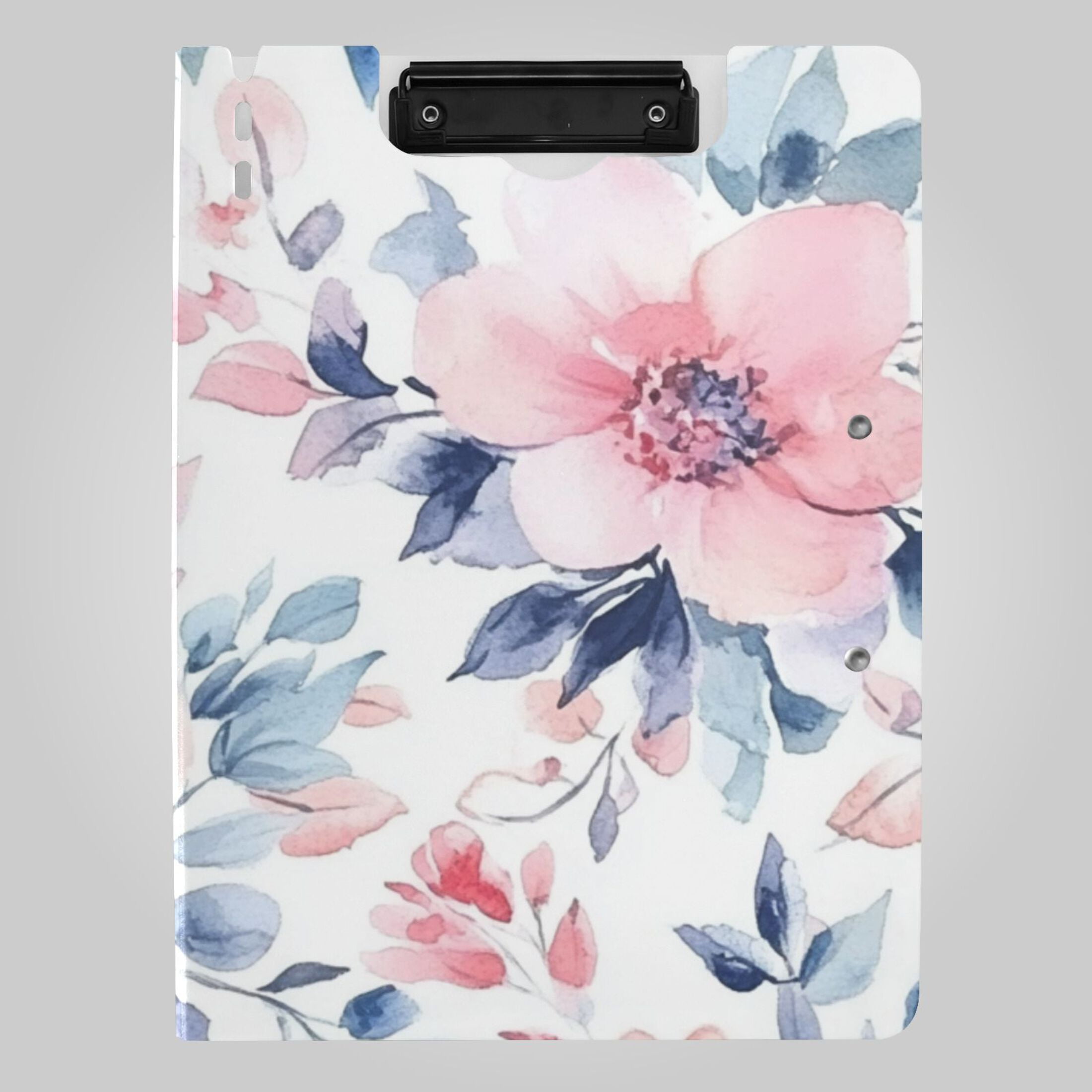 Sweet Floral Leaves Watercolor Soft Pastel Foldable Binder Folder ...