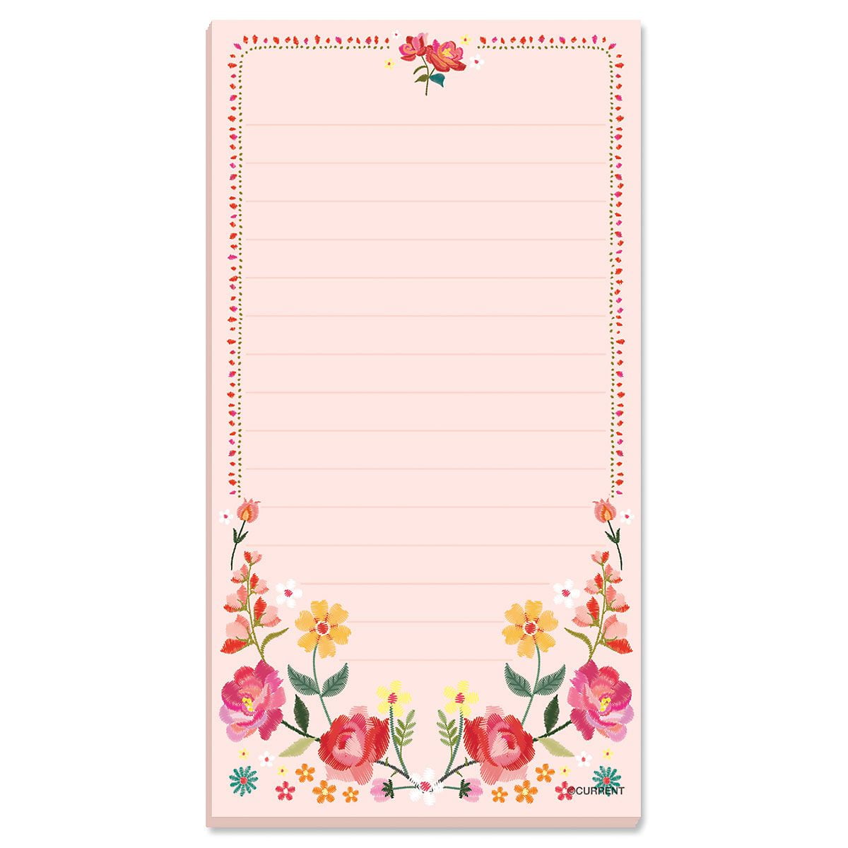 Sweet Flowers Notepads, Magnets Included, 60 Sheets per 3 1/2" x 6 1/2 ...