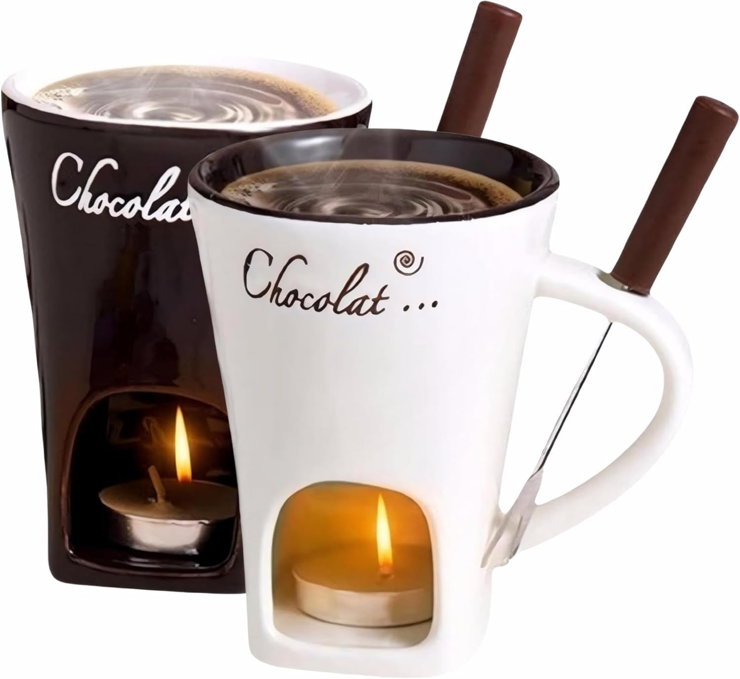 Sweet Fondue Cup Chocolate Fondue Melting Cup for Camping, Office ...