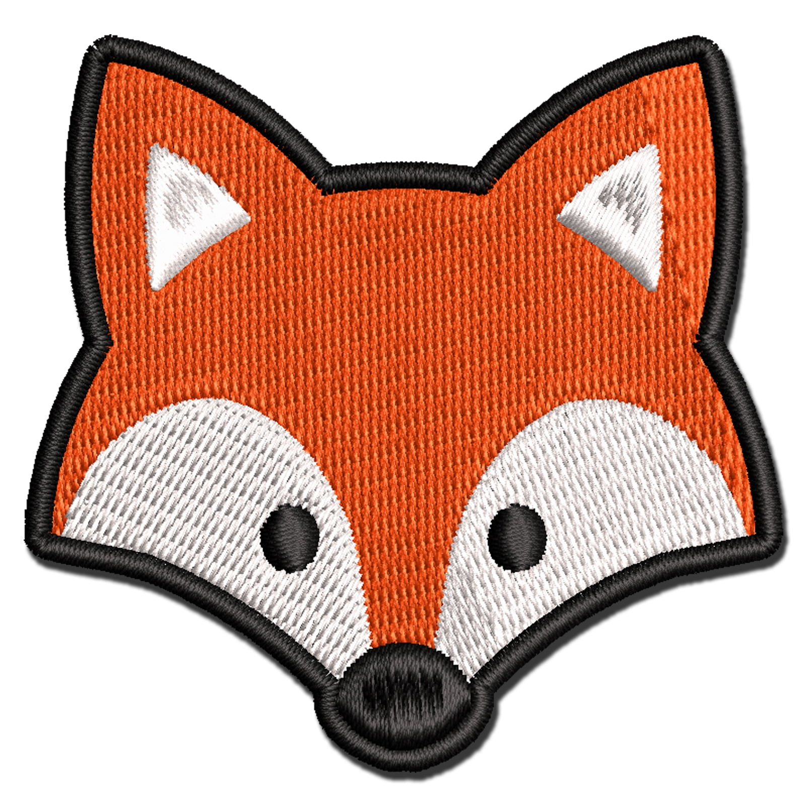 Sweet Fox Head Face Applique Multi-Color Embroidered Iron-On Patch - 2. ...
