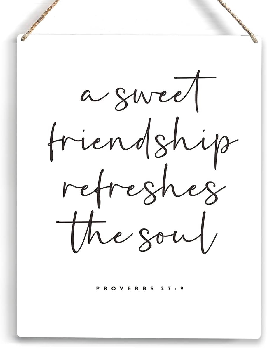 a Sweet Friendship Refreshes the Soul Bible Verse Wood Sign Rustic ...