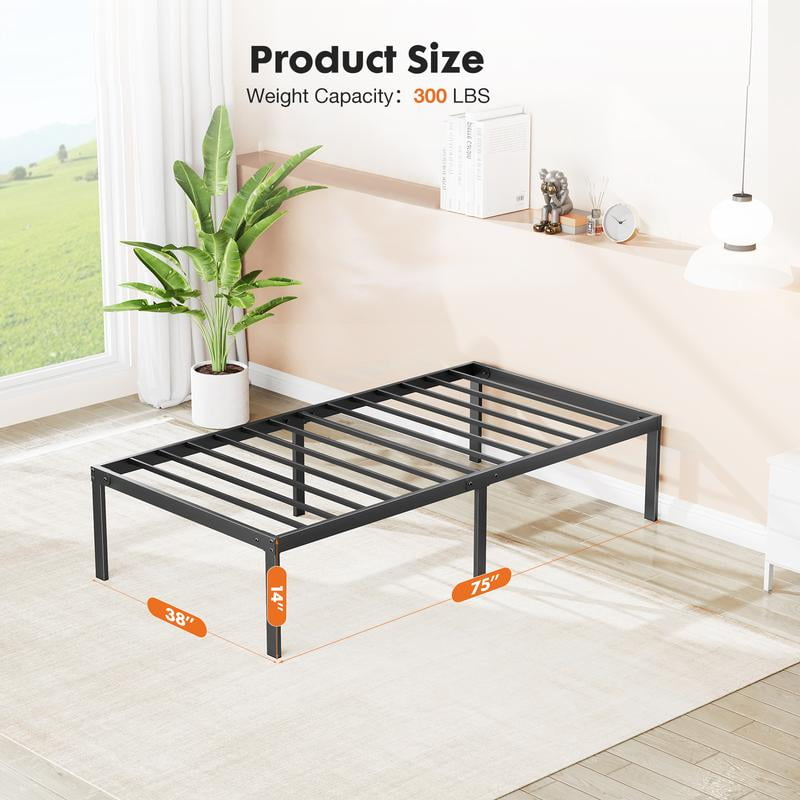 Sweet Furniture Bed Frame Heavy Duty Metal Platform Frames Queen Size ...