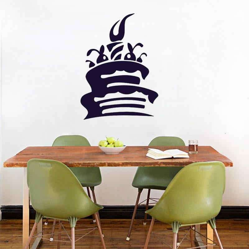 Sweet Gentle Cake Wall Sticker Kitchen Cafe Interior Wall Decals Art ...