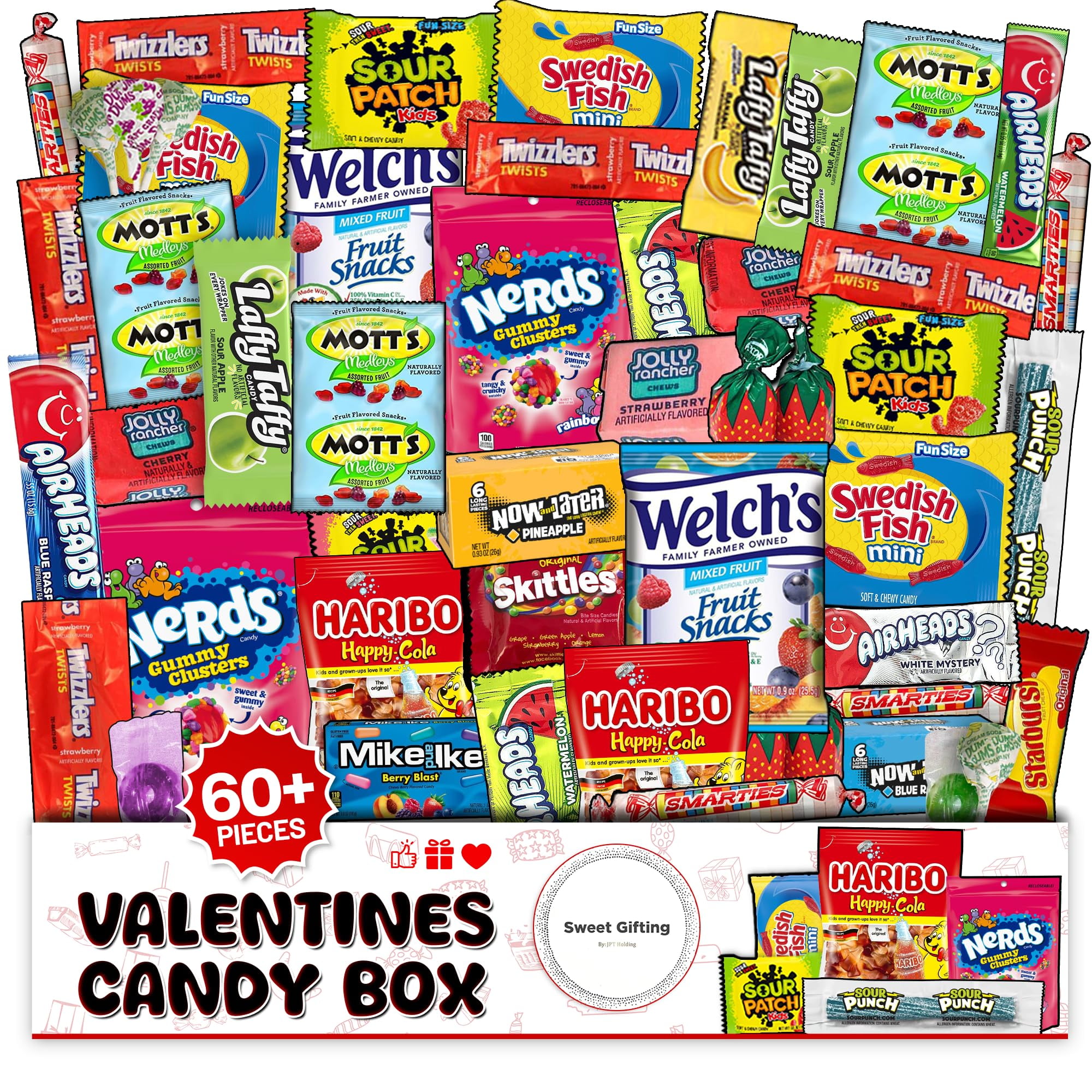 Sweet Gifting Valentines Candy TMA3 box Assorted candy variety pack 60+ Pcs - bulk candy ...