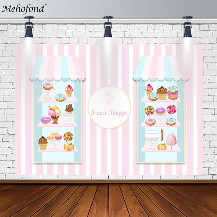 Sweet Girl Backdrops Dessert Shop Cake Donut Ice Cream Baby Shower ...