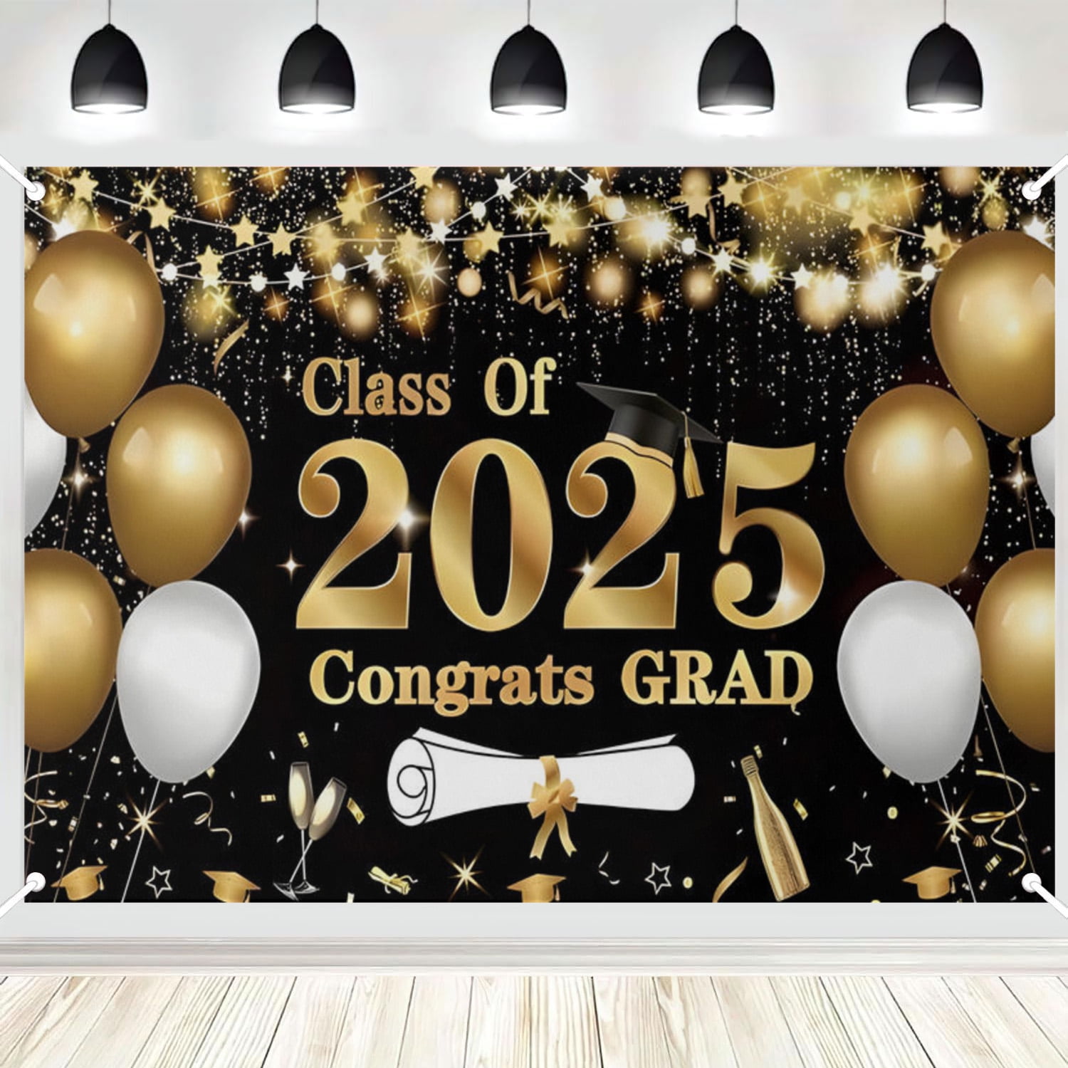 Sweet Happy Class of 2025 Graduation Birthday Backdrop Banner Poster ...