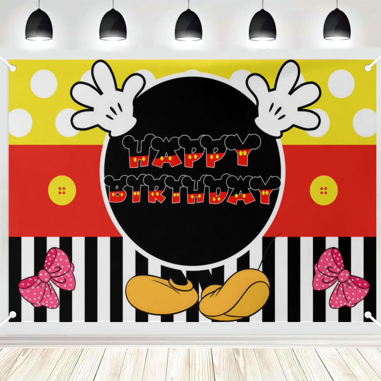 Sweet Happy Cute mouse Birthday Backdrop Banner Poster Cute mouse ...