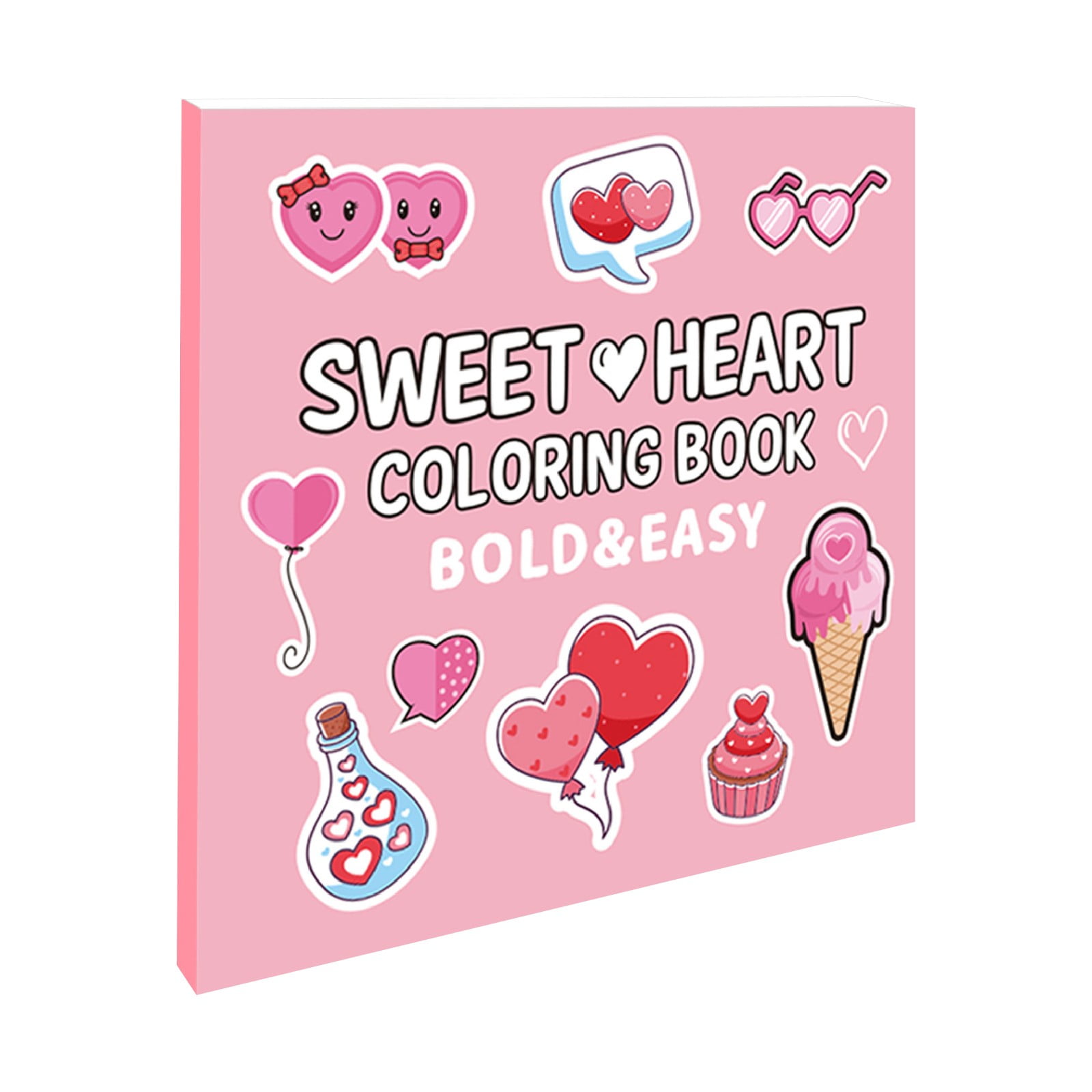 Sweet & Heart Coloring Book 40 Pages Cartoon Heart-sharped Products ...