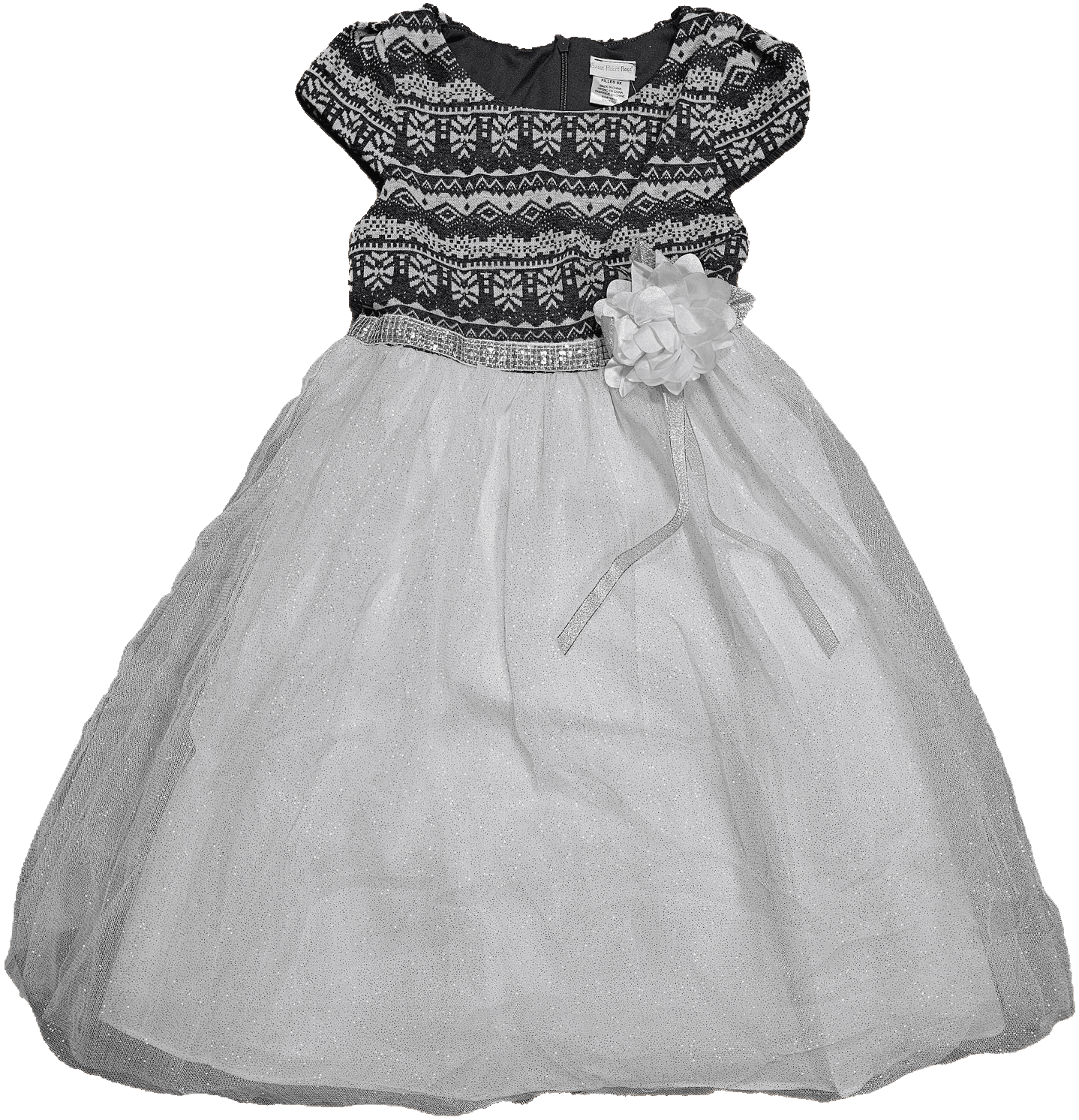 Sweet Heart Rose Little Girls' Fair Isle Tulle Dress - 4T - Walmart.com