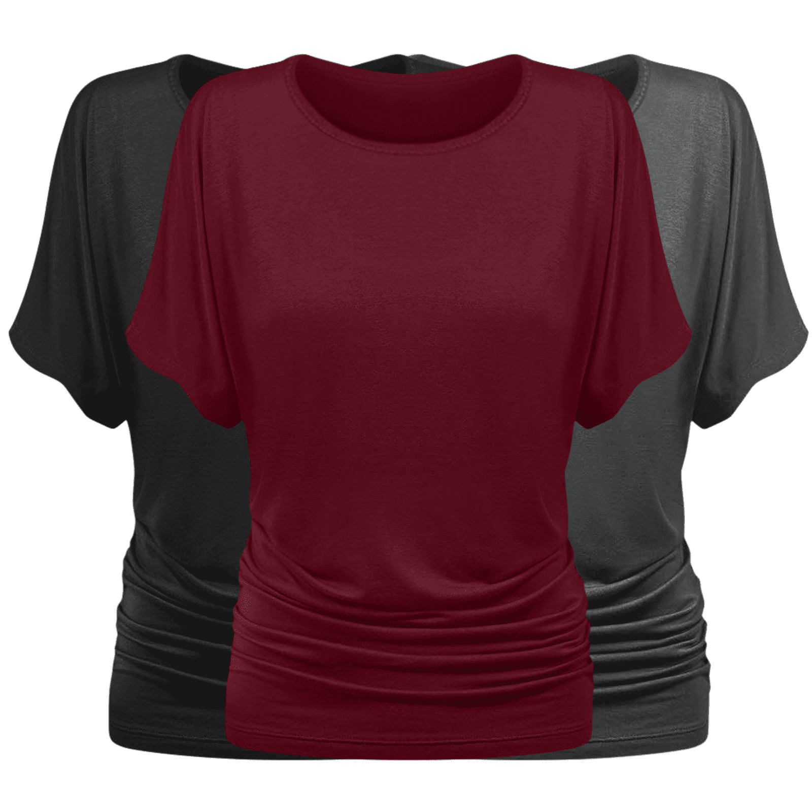 Sweet Hearts 3-Pack Dolman Top for Women- Short Sleeve Solid Business ...