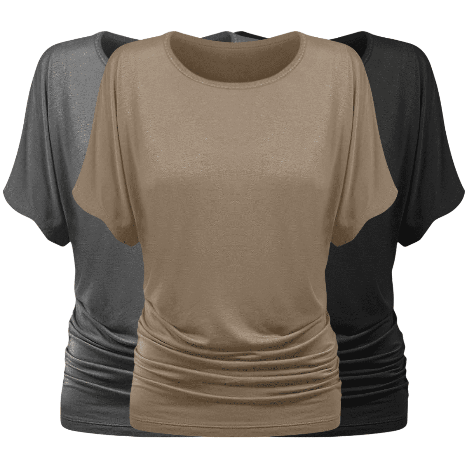 Sweet Hearts 3-Pack Dolman Top for Women- Short Sleeve Solid Business ...