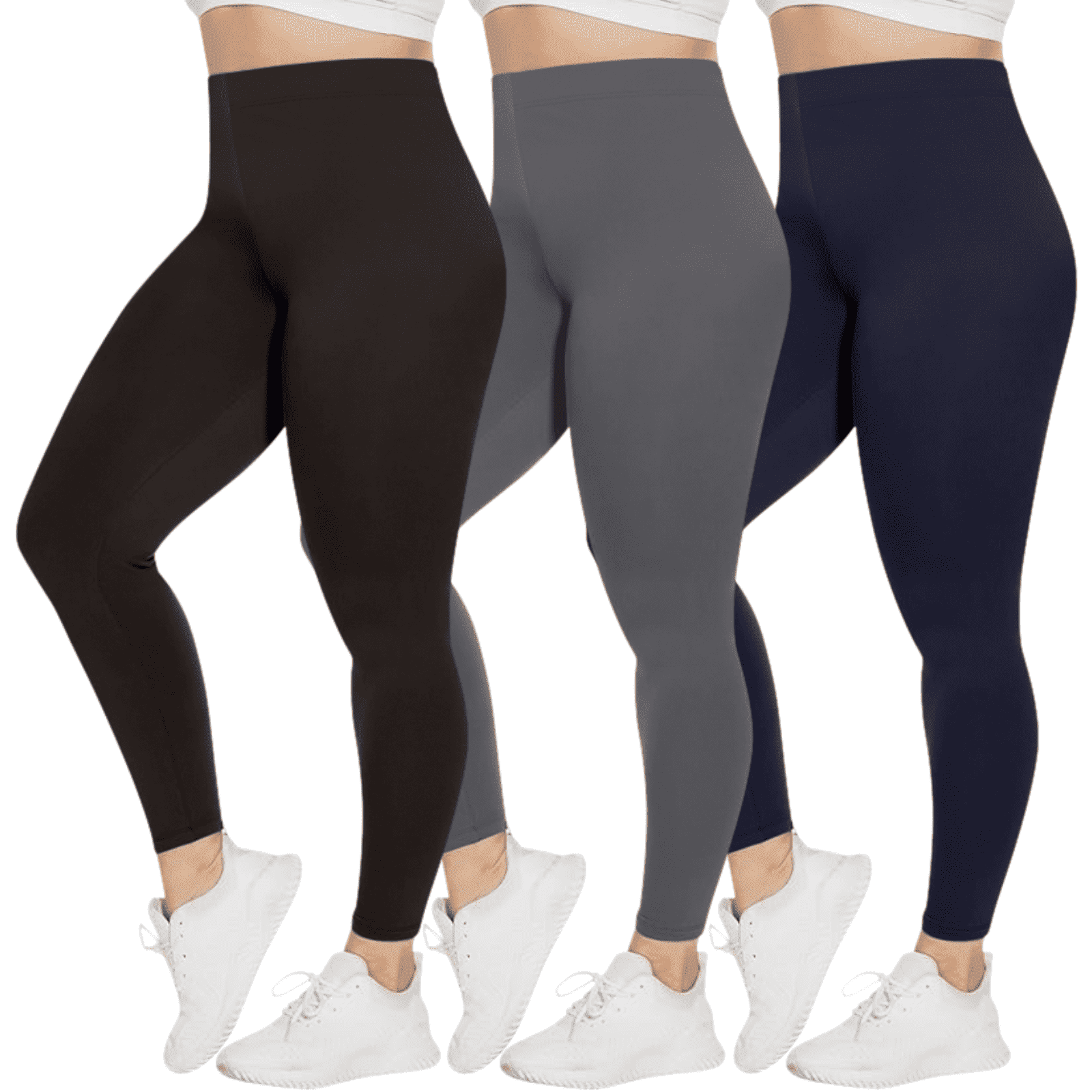 Sweet Hearts 3-Pack Leggings for Women, Elastic Waist, Tummy Control ...