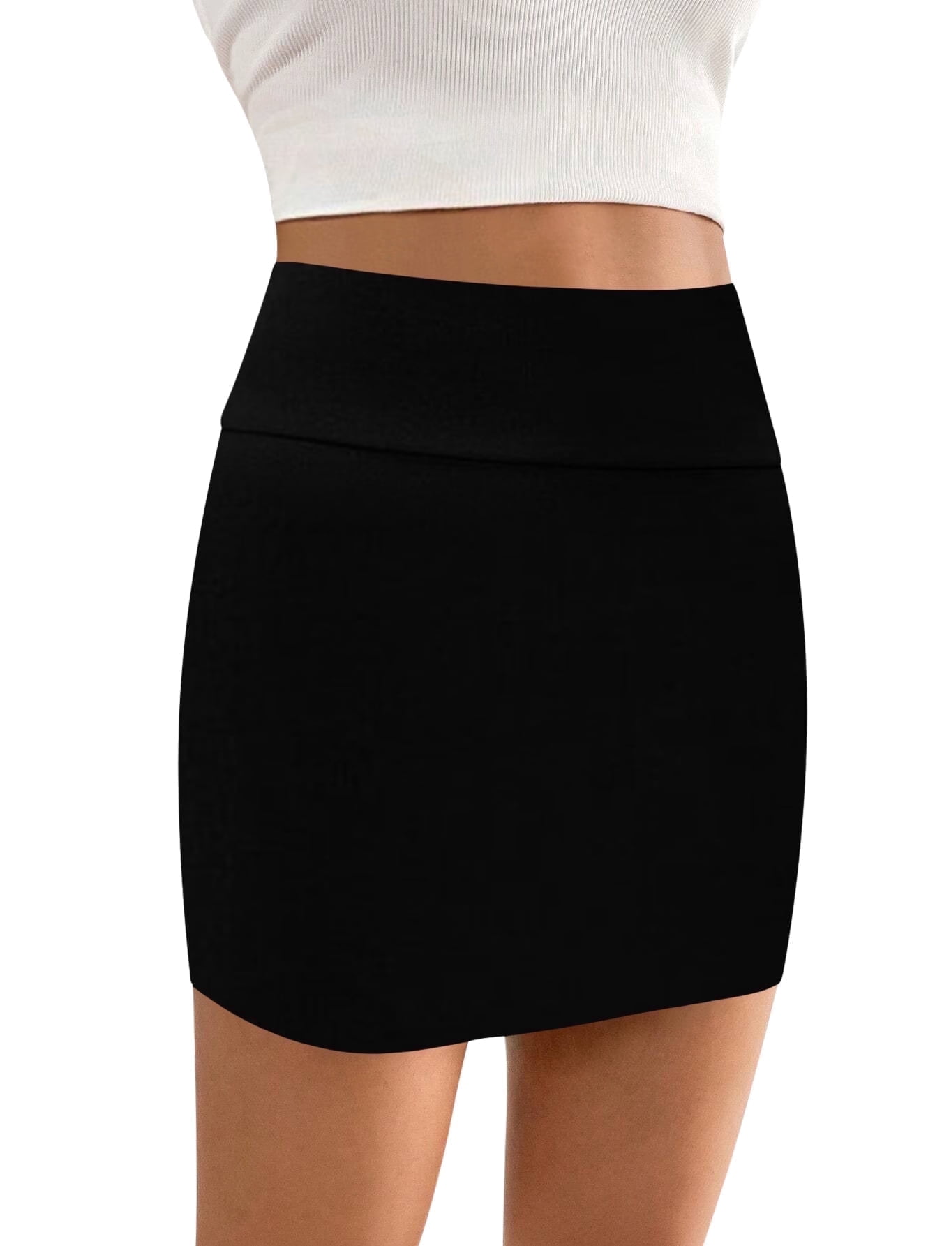 Sweet Hearts Bodycon Black Mini Skirt for Women- High Waist Womens ...