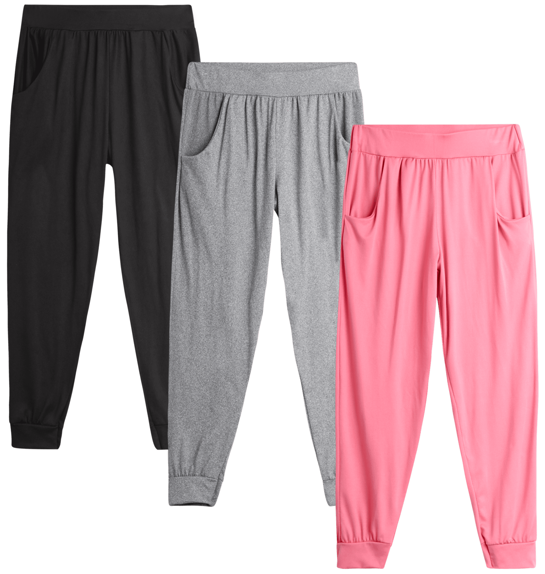 Sweet Hearts Girls' Sweatpants - 3 Pack Performance Jogger Pants with ...
