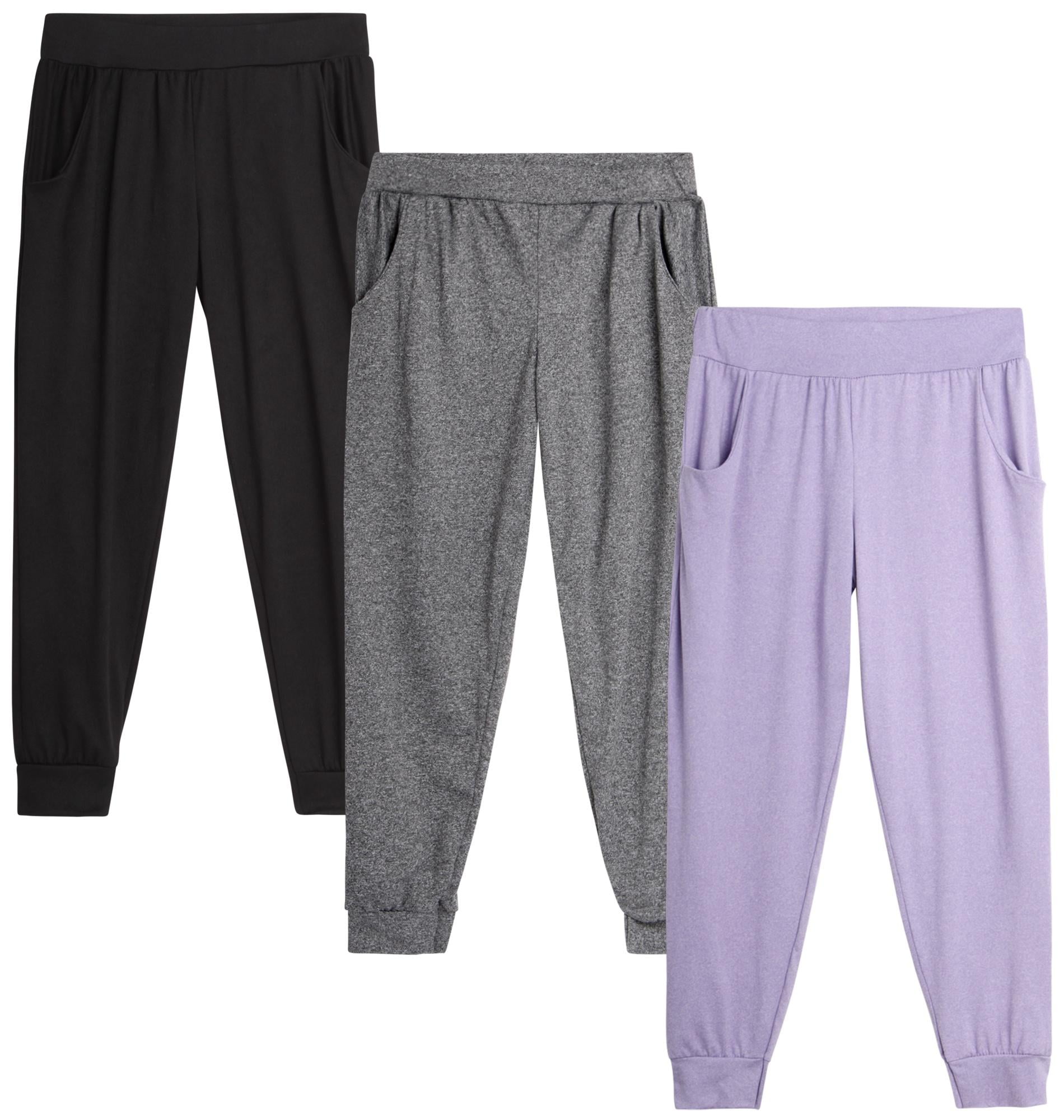 Sweet Hearts Girls' Sweatpants - 3 Pack Performance Jogger Pants with ...