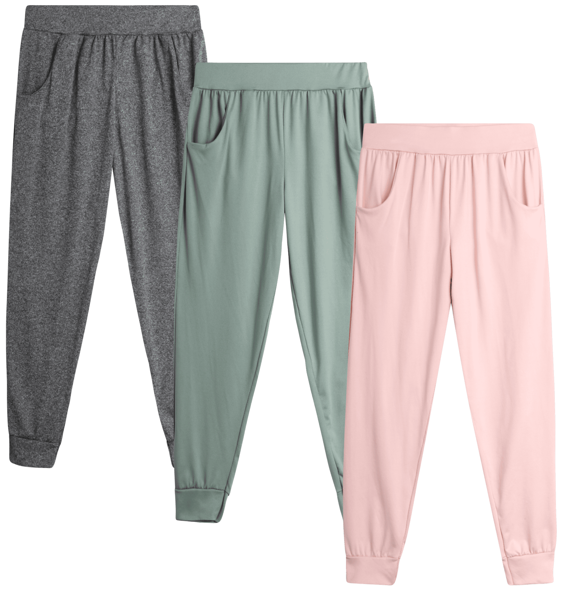 Sweet Hearts Girls' Sweatpants - 3 Pack Performance Jogger Pants with ...