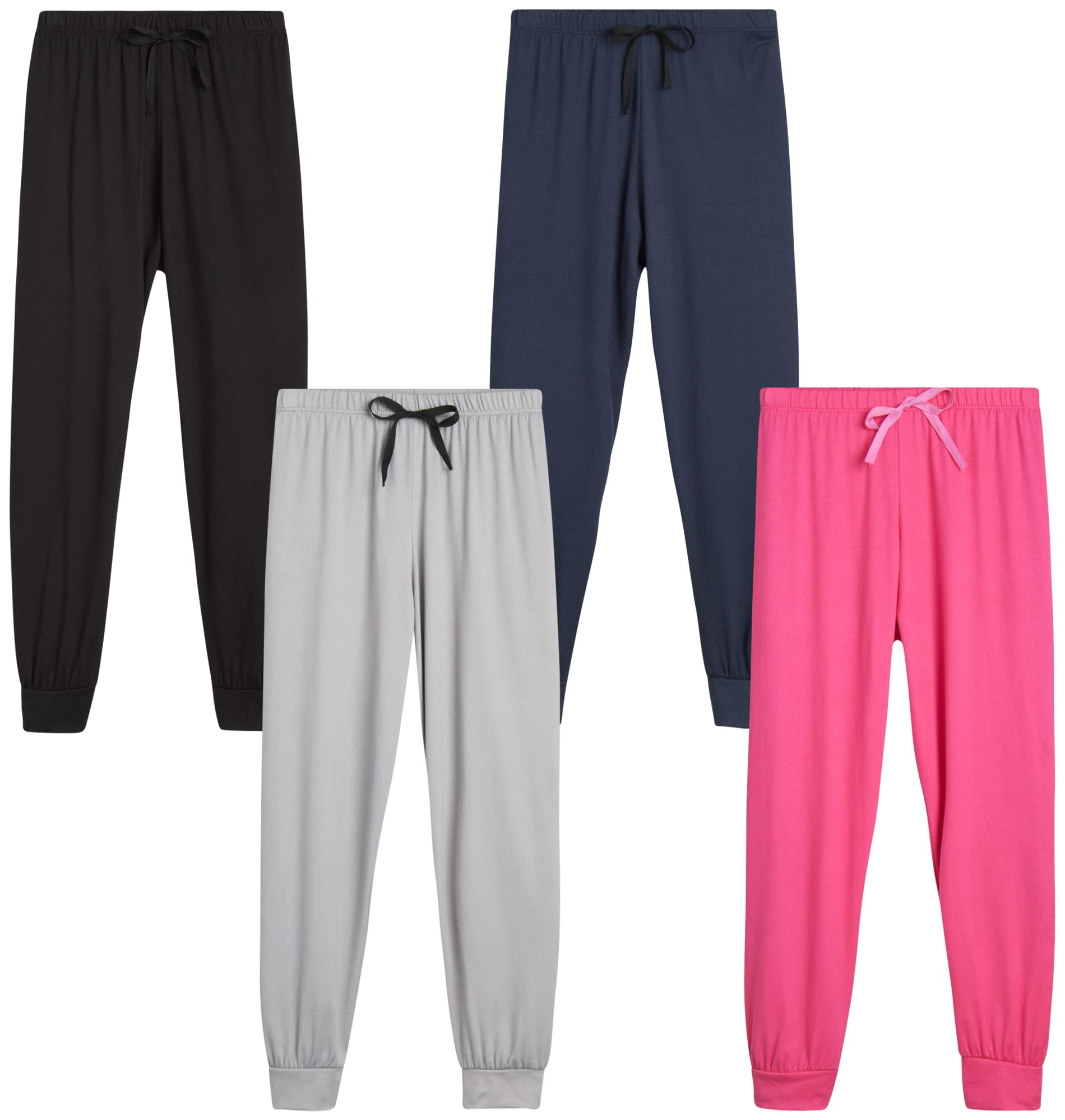 Sweethearts Girls' Sweatpants, 4 Pack Super Soft Jogger Pants (5-18 ...