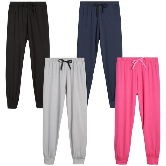 Sweet Hearts Little Girls' Multipack Fleece Sweatpants - 4 Pack Jogging ...