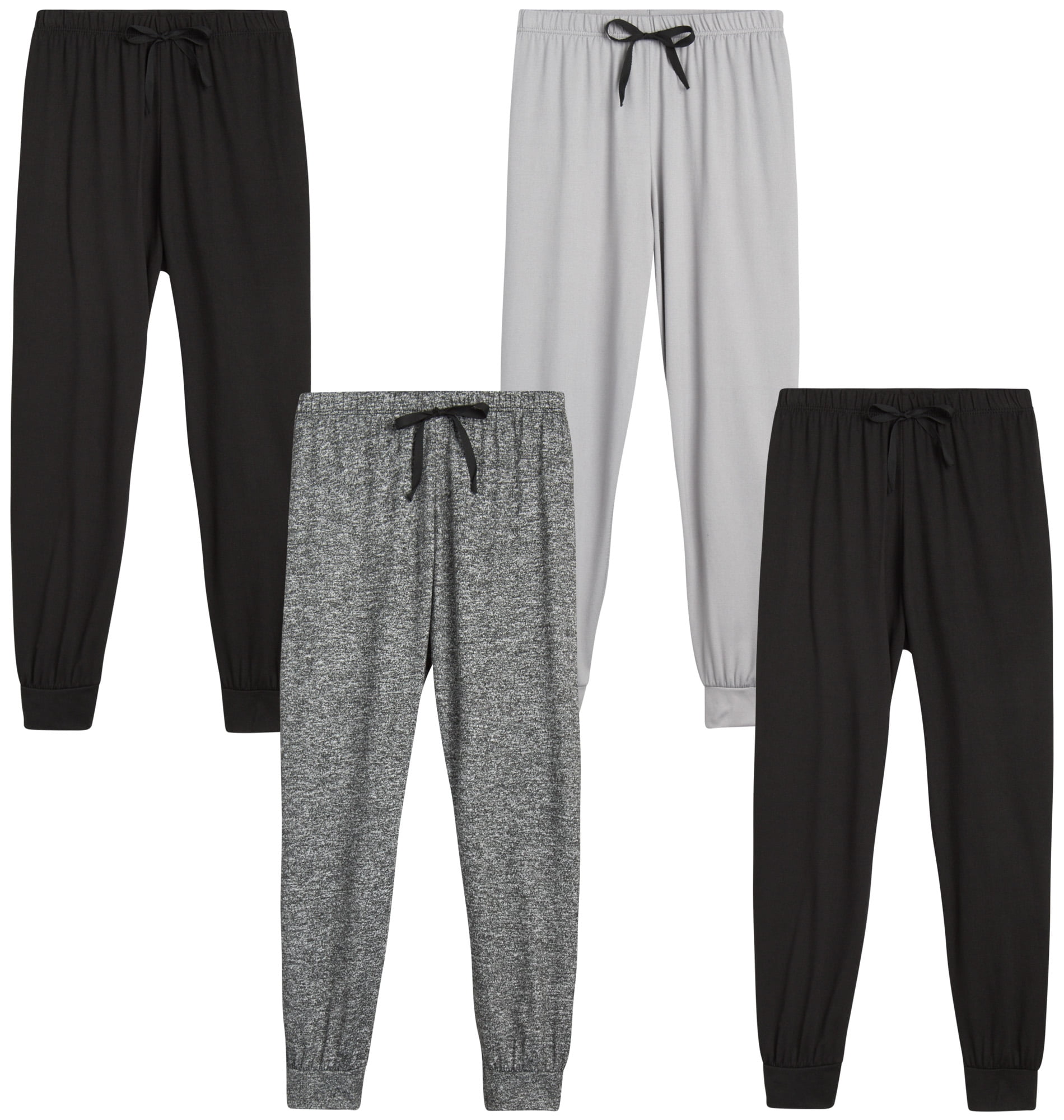 Sweet Hearts Girls' 4 Pack Super Soft, Yummy Fleece Fabric Sweatpants ...