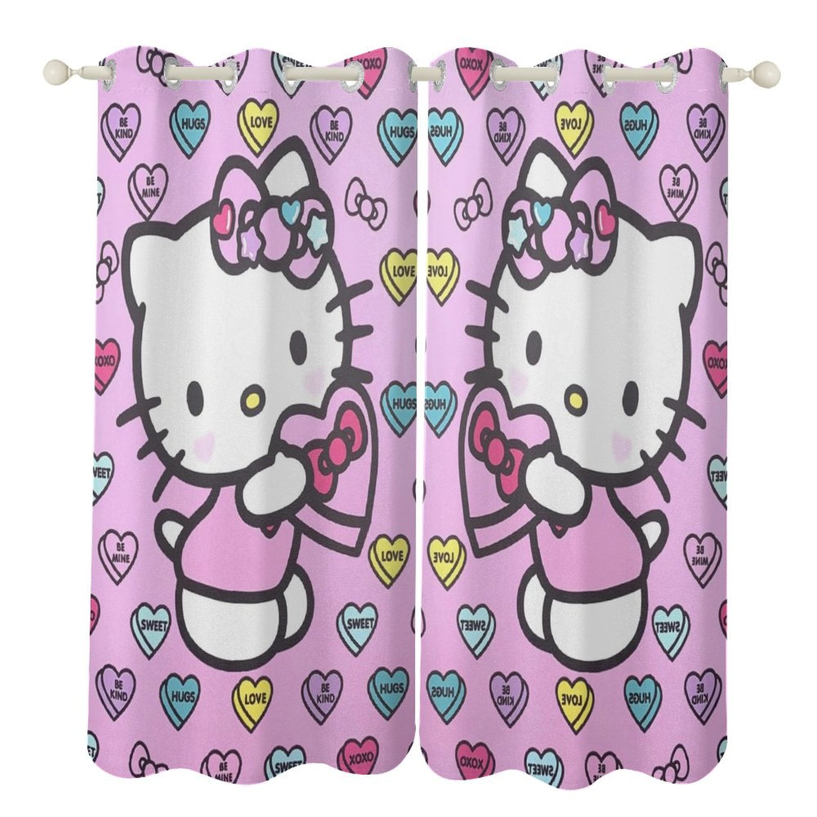 Sweet Hello Kitty Curtains for Boy Girls Home Decor,Blackout Curtains ...