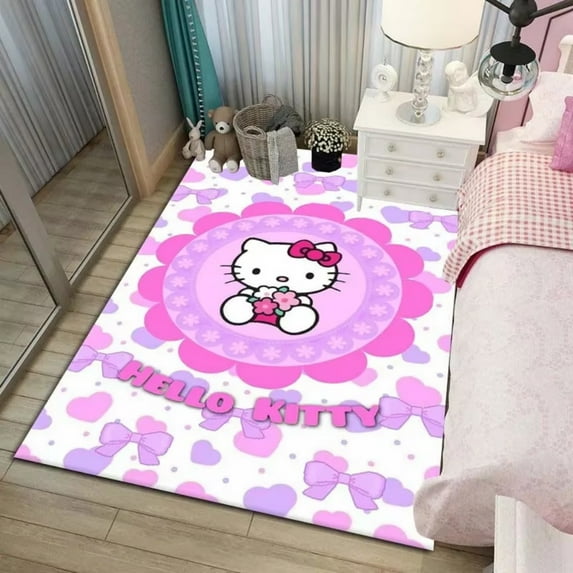 Sweet Hello Kitty Pink Carpet for Living Room Decor Bedroom Bedside ...