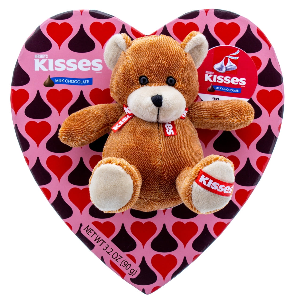 Sweet Hershey's Kisses Heart Box with Stuffed Cuddly Affection Bear ...