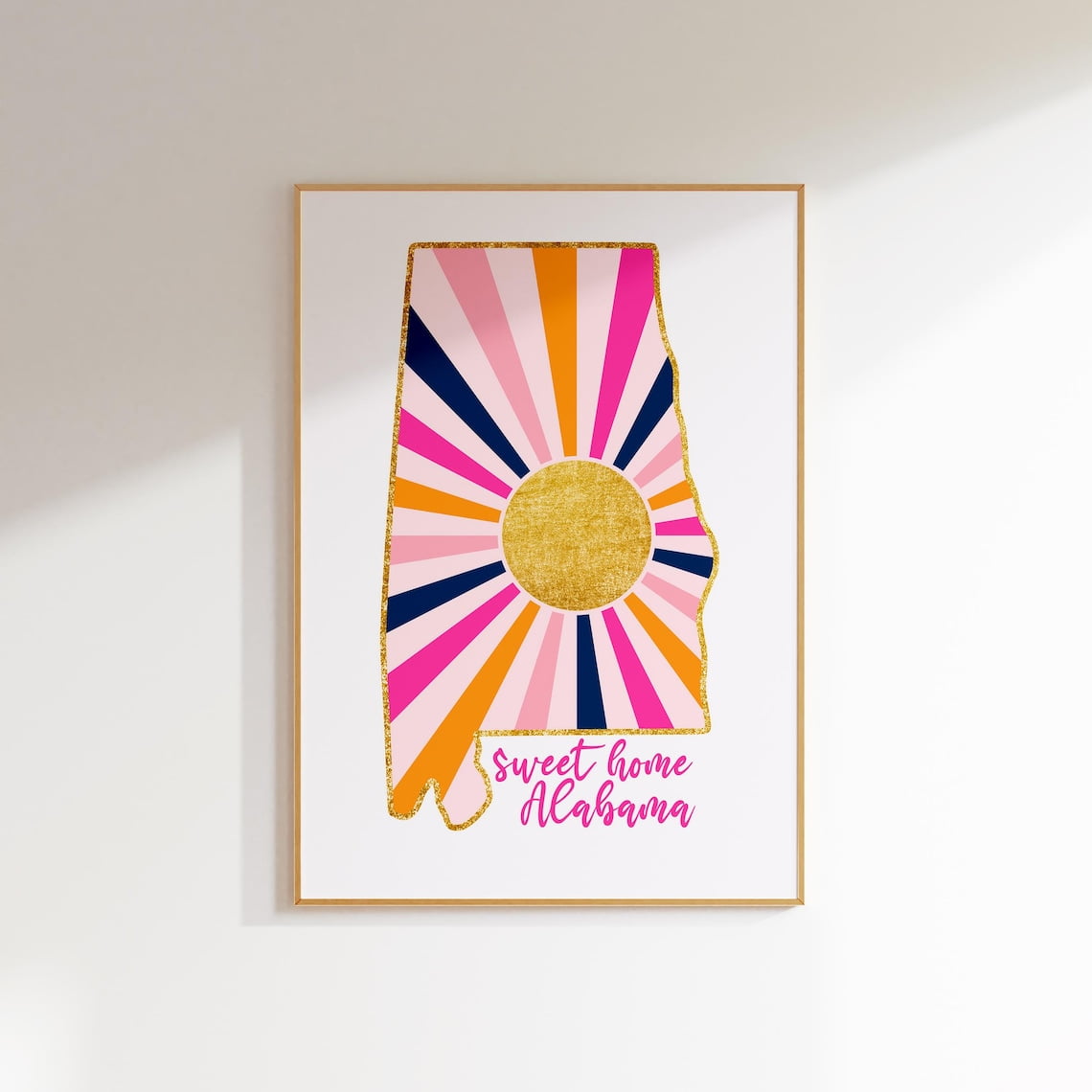 Sweet Home Alabama Southern Art Preppy Room Decor Aesthetic, Prink ...