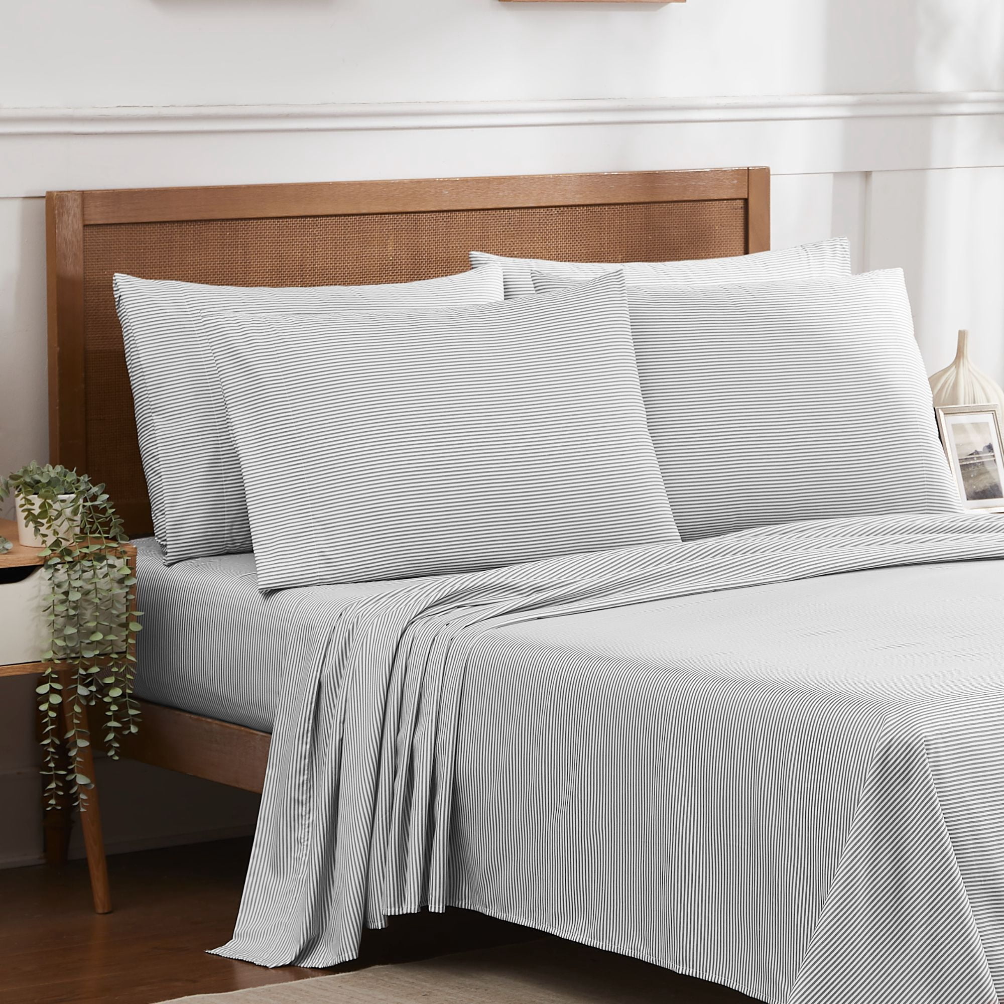 6 Piece Printed Sheet Set, Deluxe Ultra Soft 1500 Series, Double ...
