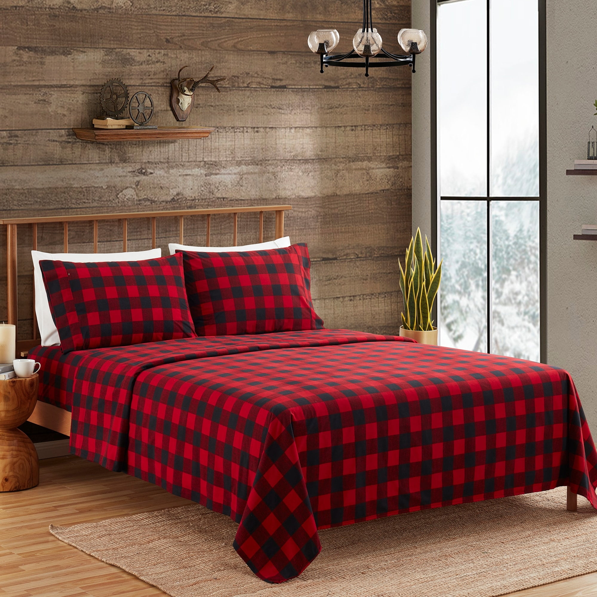Sweet Home Collection 1500 Supreme Collection Buffalo Check Flannel ...