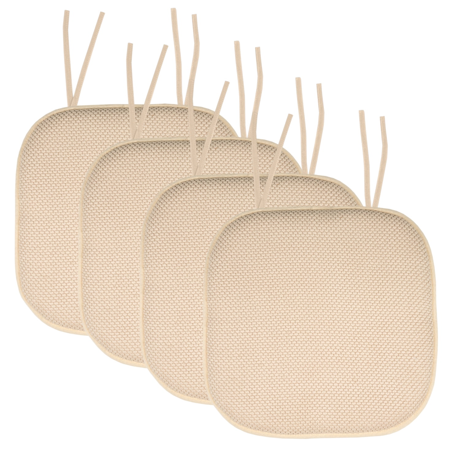 Sweet Home Collection 16" x 16" Beige Square Chair Pad Outdoor Seating ...
