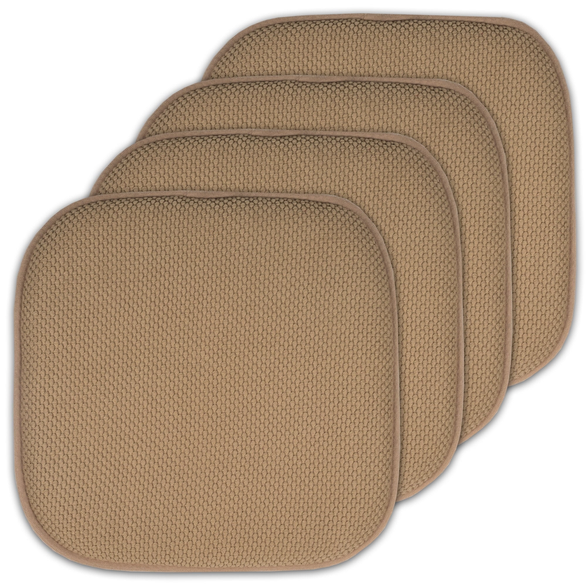 Sweet Home Collection 16x16 Memory Foam Chair Pad/Seat Cushion Pairs ...