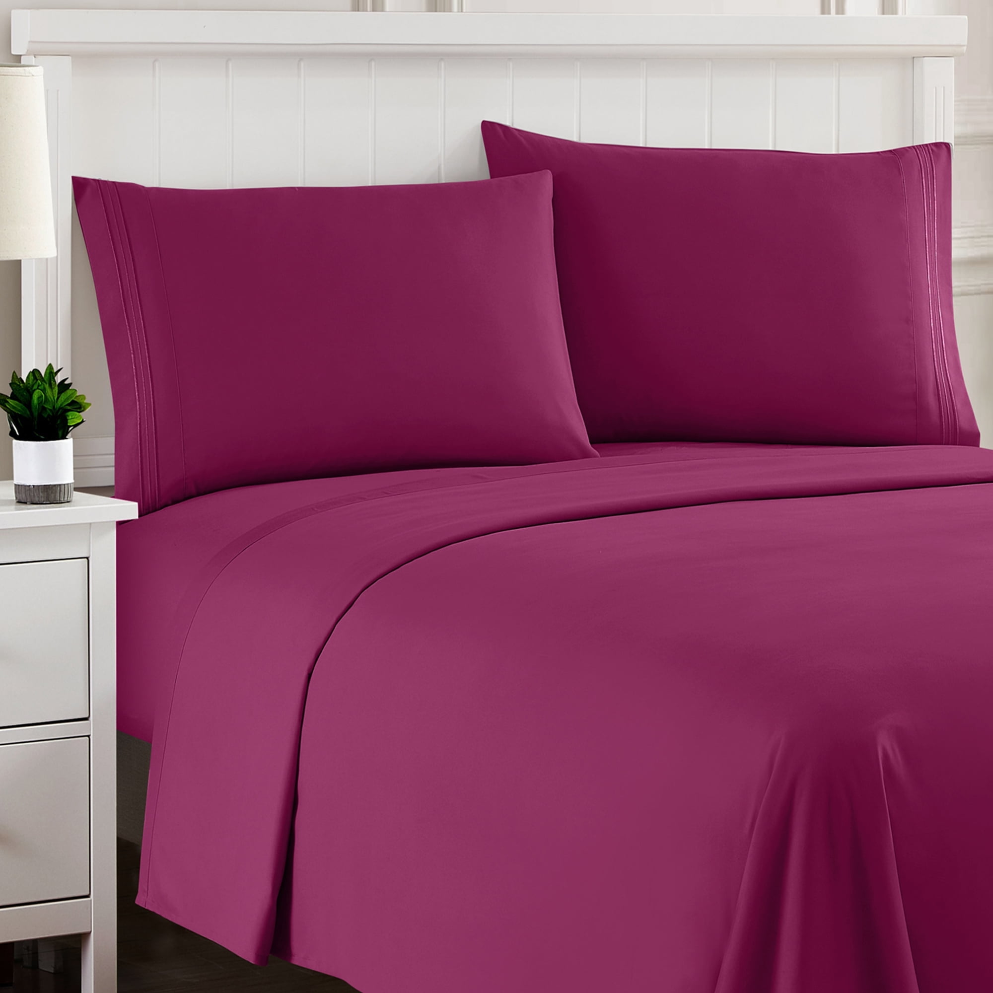 Sweet Home Collection California King Sheet Sets, Classic 1800 Series ...