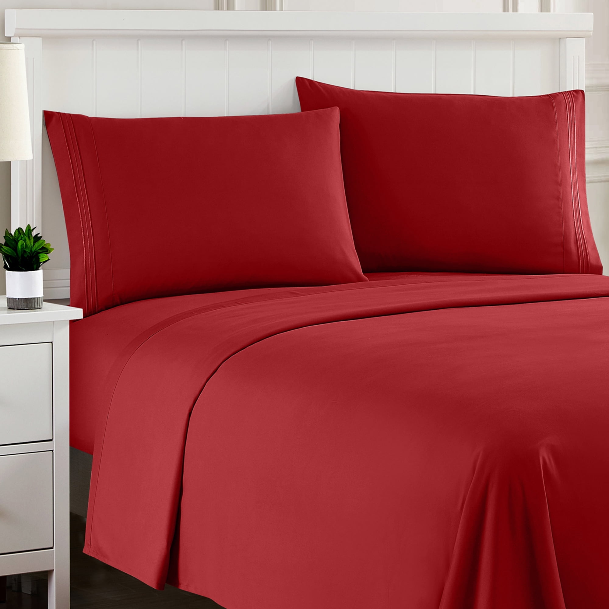 Sweet Home Collection Split King Sheet Sets, Classic 1800 Series Deep ...