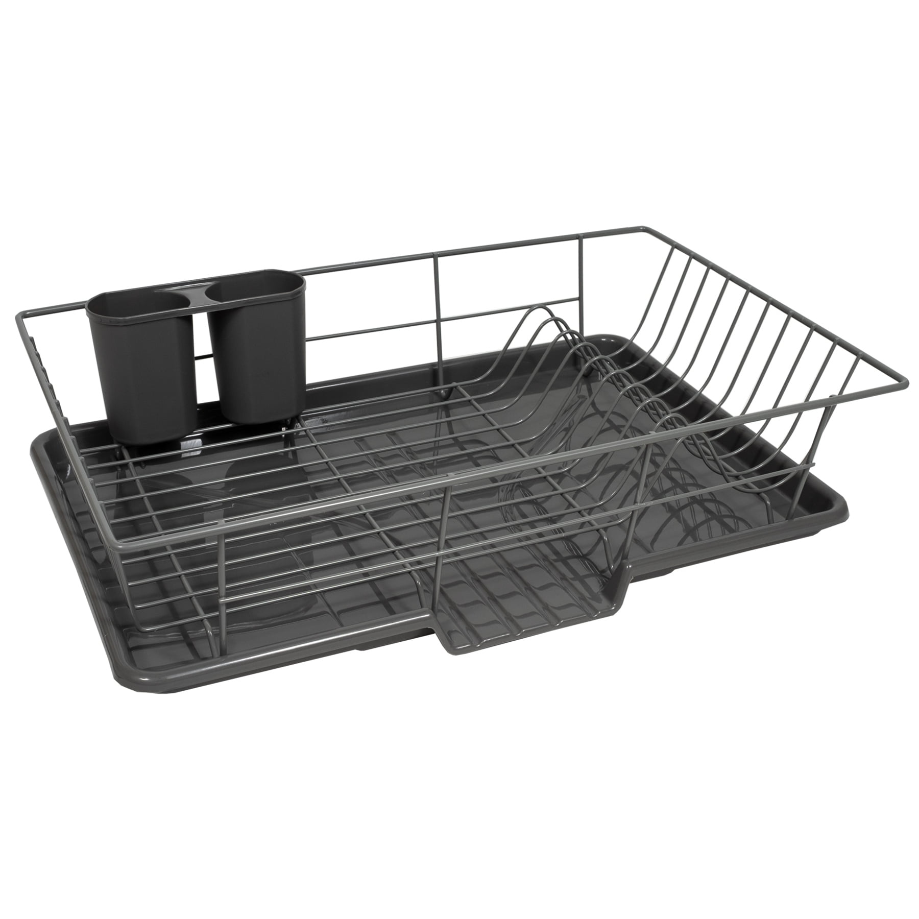Sweet Home Collection 3-Piece Vinyl Coated Kitchen Sink Dish Drainer ...
