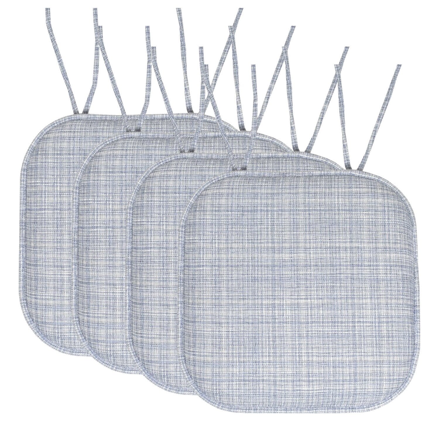 Sweet Home Collection Aria Memory Foam Non-Slip Chair Pad with Ties ...