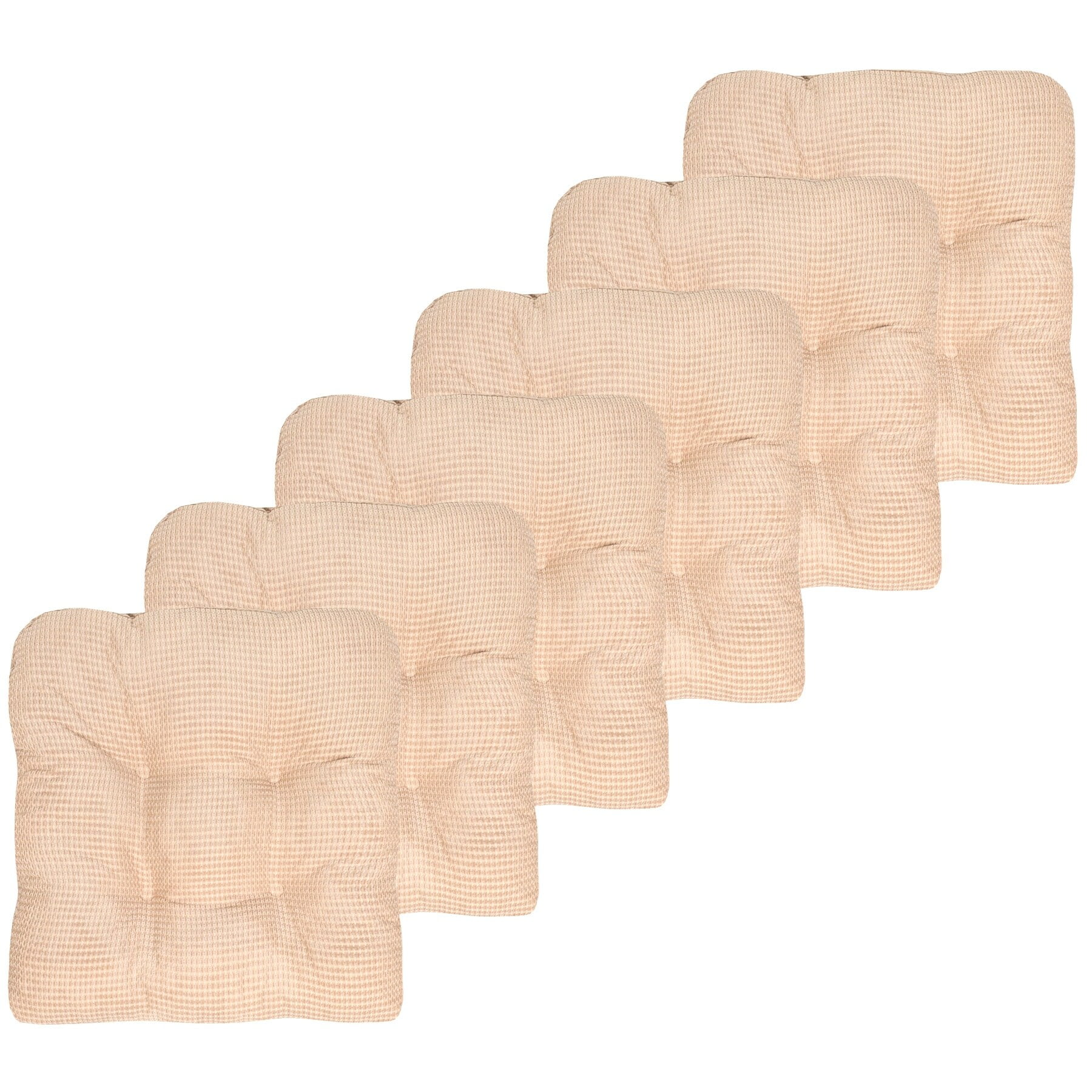 Sweet Home Collection Fluffy Memory Foam Non-slip Chair Pad Linen Set ...