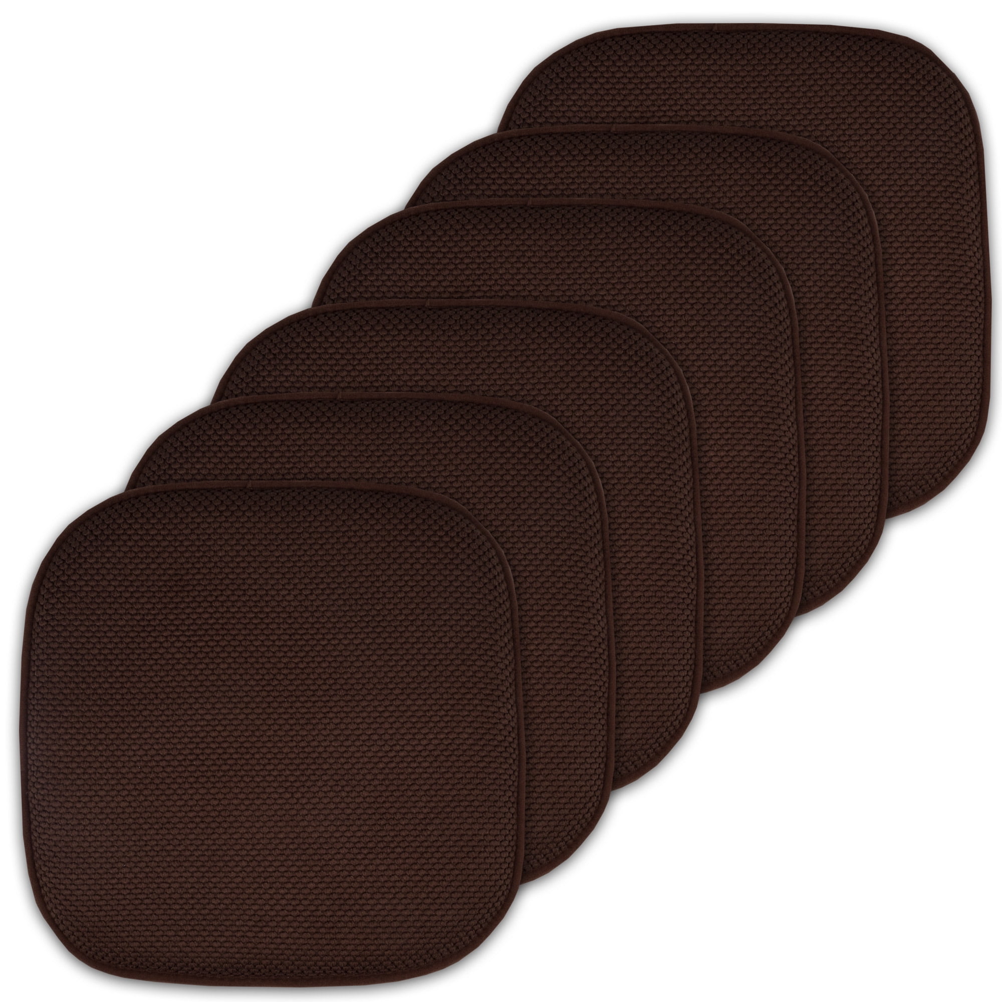 Sweet Home Collection Memory Foam Honeycomb Non-Slip Back 16" x 16 ...