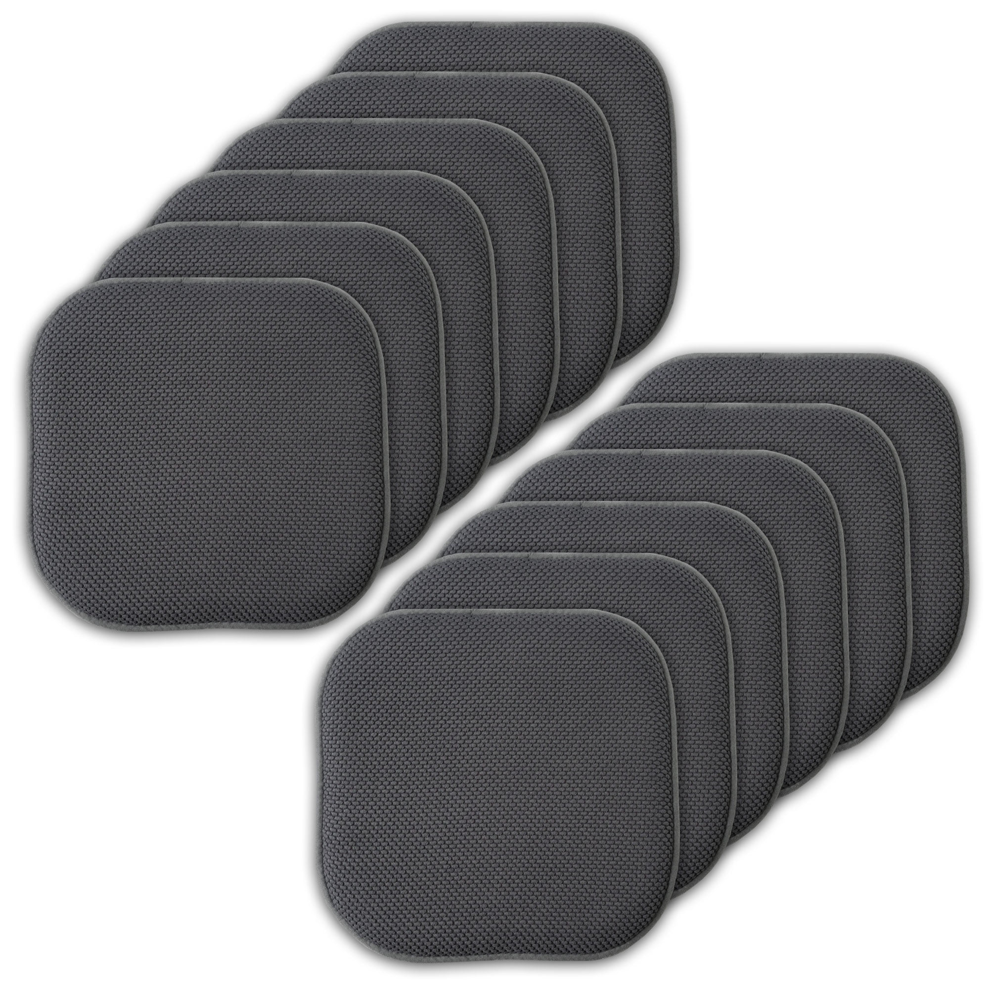 Sweet Home Collection Memory Foam Honeycomb Non-Slip Back 16" x 16 ...