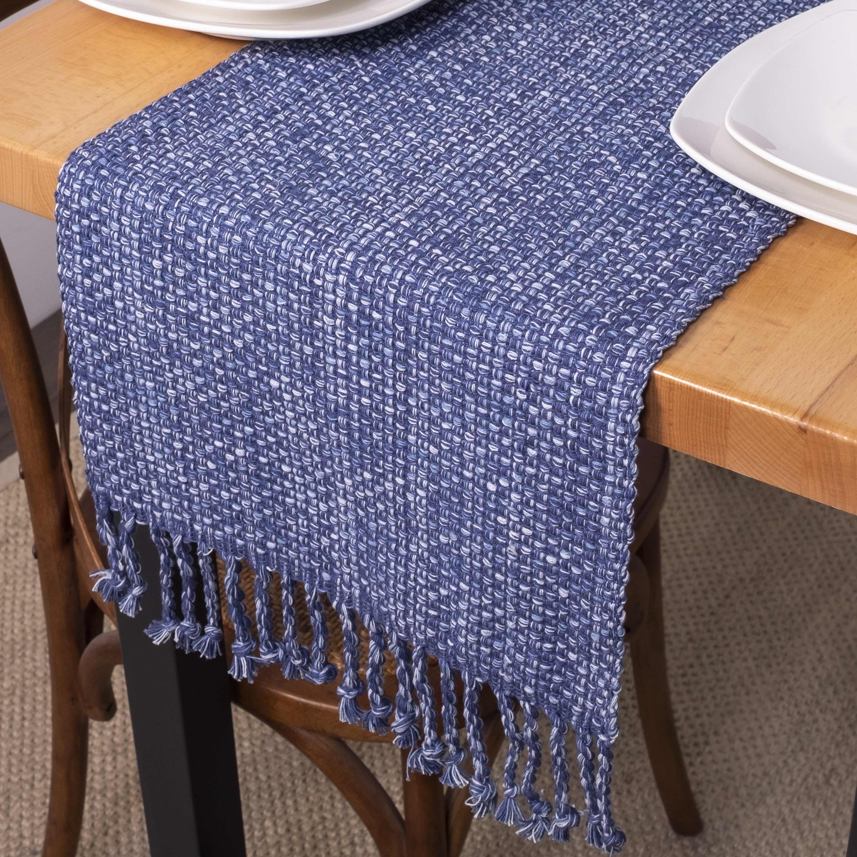Sweet Home Collection Dark Blue Cotton Table Runner 13x72 for Elegant ...