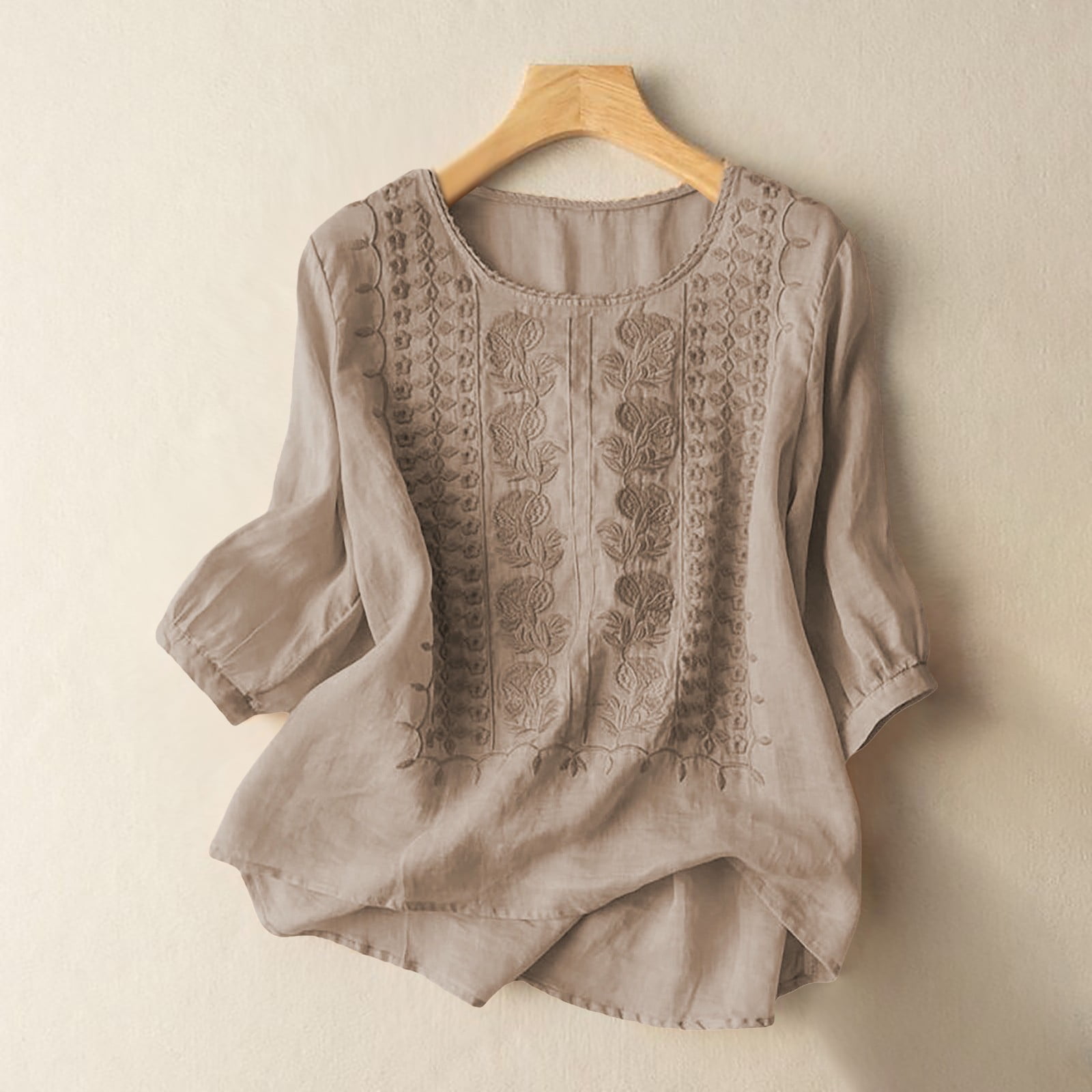 Sweet Home Farm Oversized Linen T-Shirt for Women - Cool & Comfortable ...