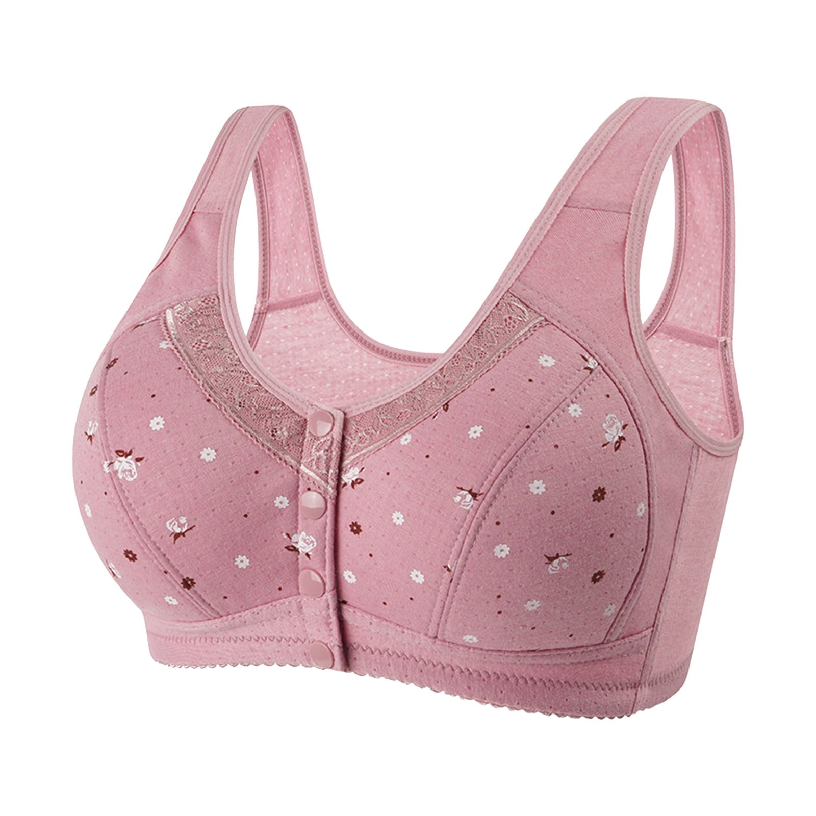 Sweet Home Farm Padded Bras for Women Sexy Lace Frongt Button Shaping ...