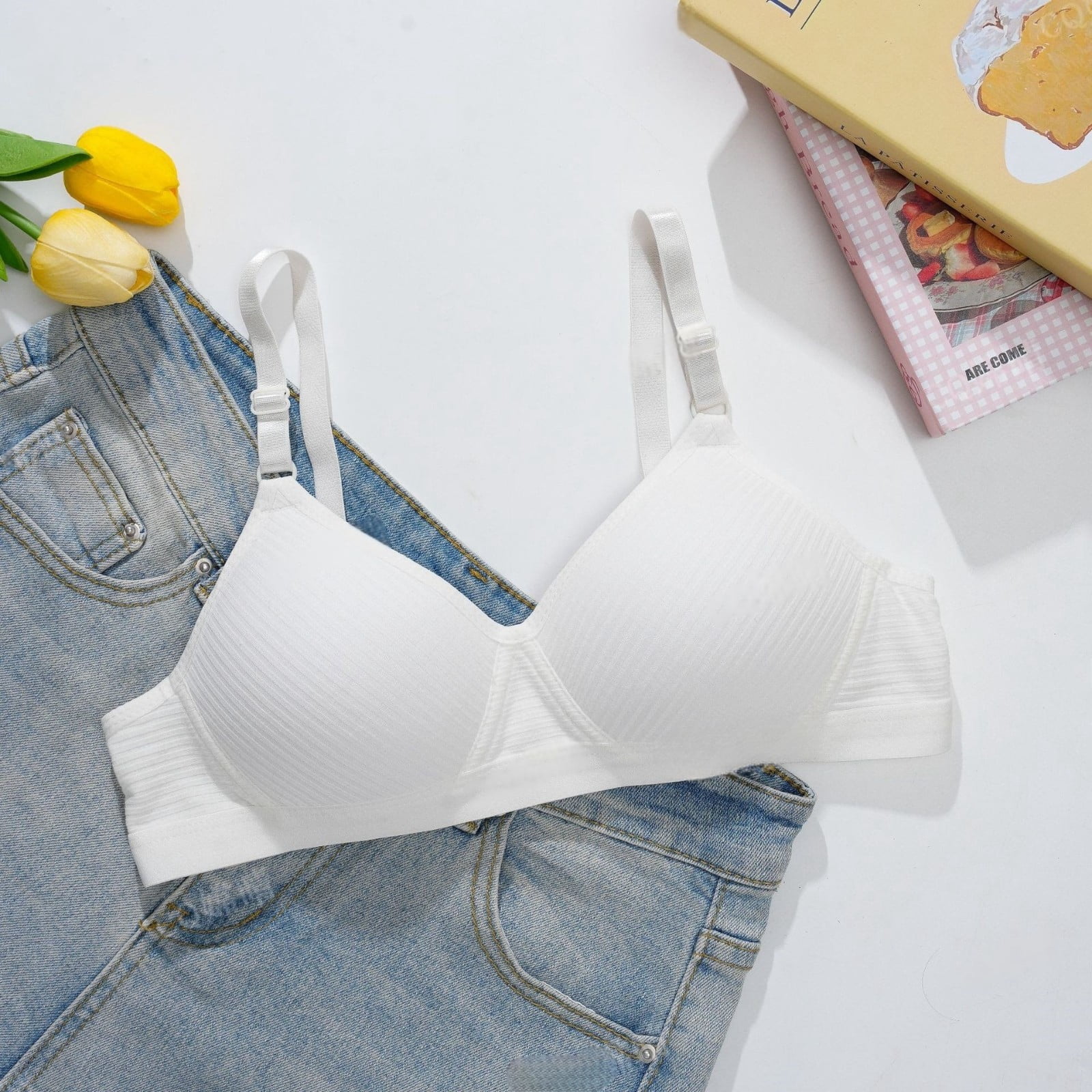 Sweet Home Farm Support Bras for Women Underwear Cotton Non Ring ...