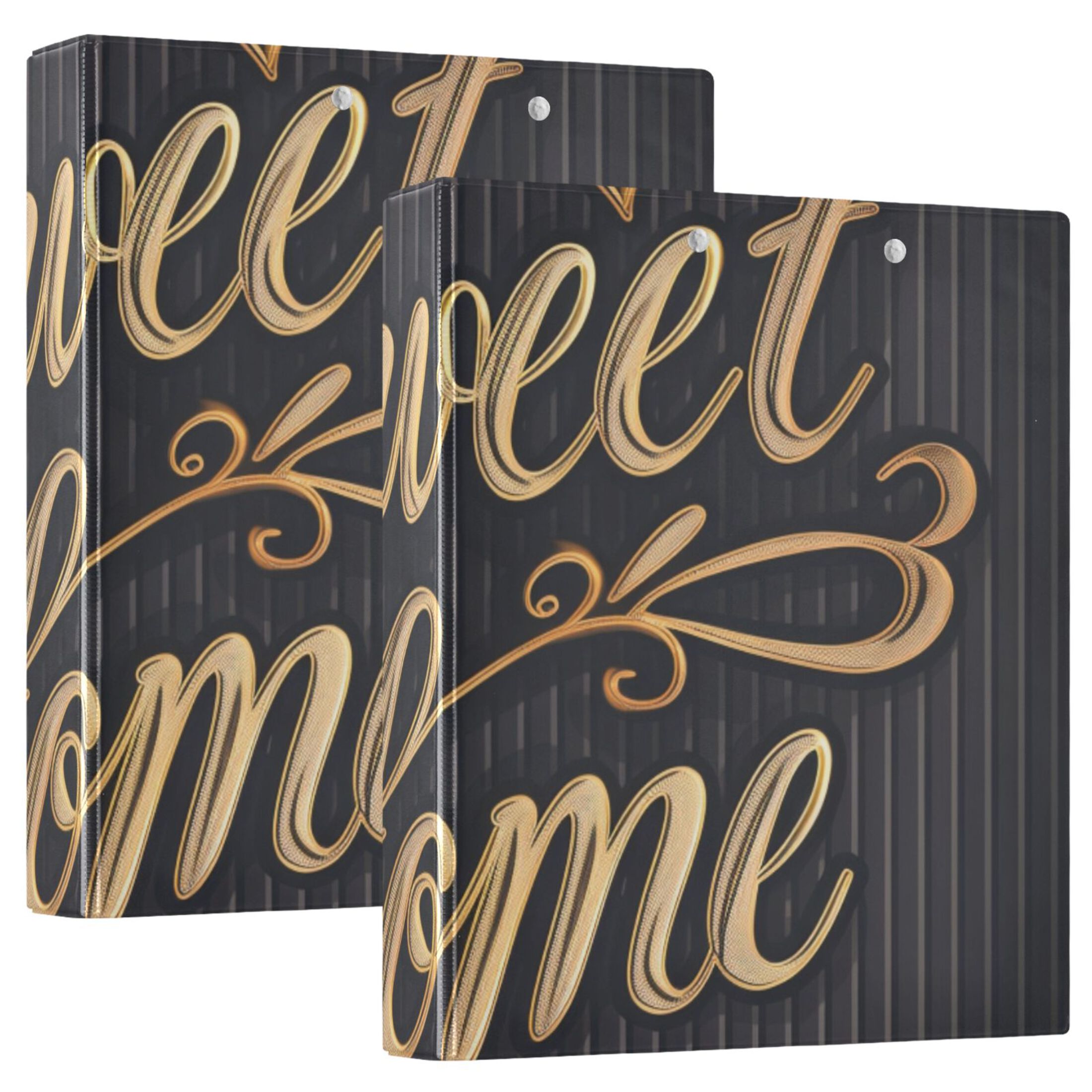 Sweet Home Gold 3 Ring Binders 1.5 inch Hardcover File Folders with ...
