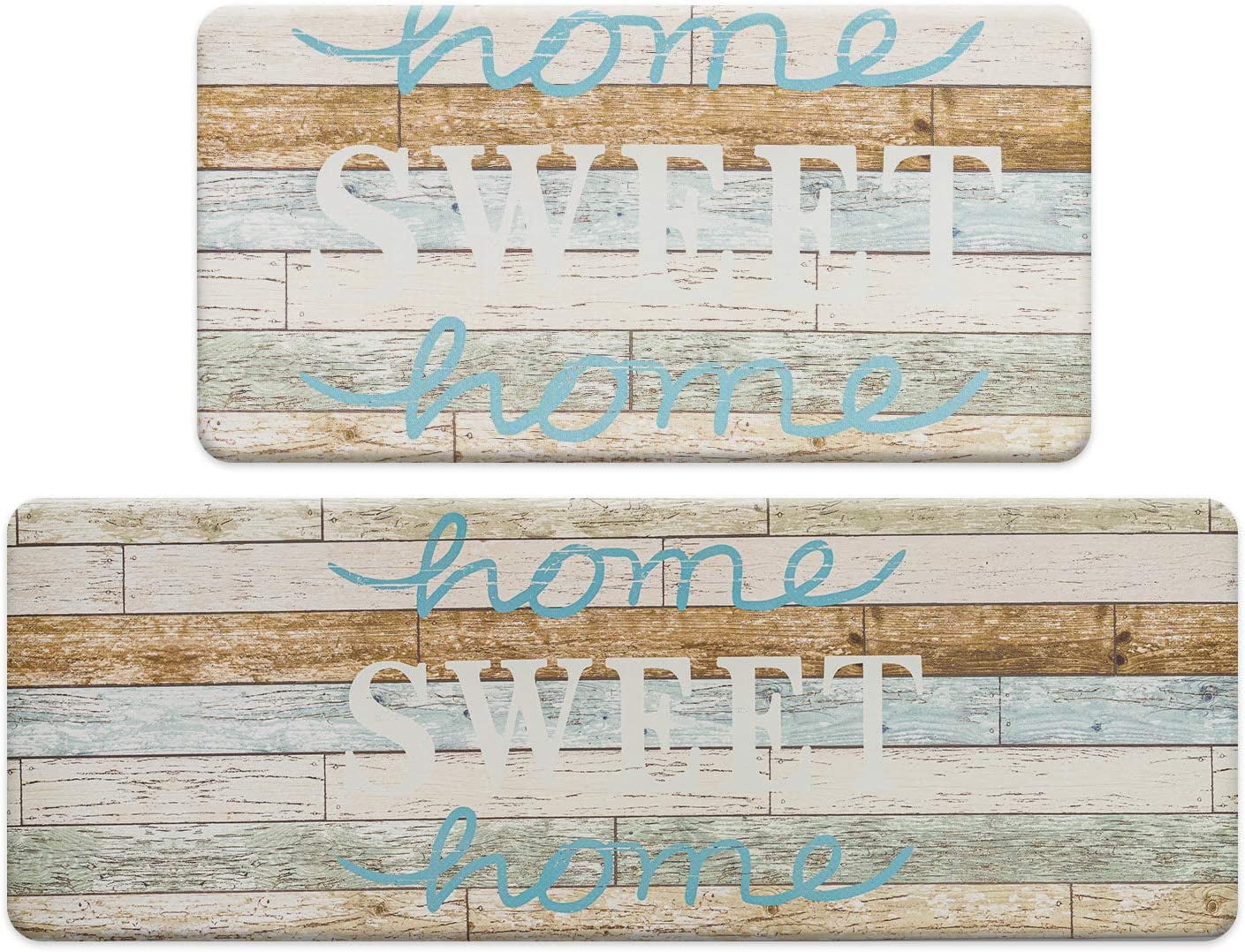 Sweet Home Kitchen Rug Set 2 Pieces, Cushioned Anti-Fatigue Kitchen ...