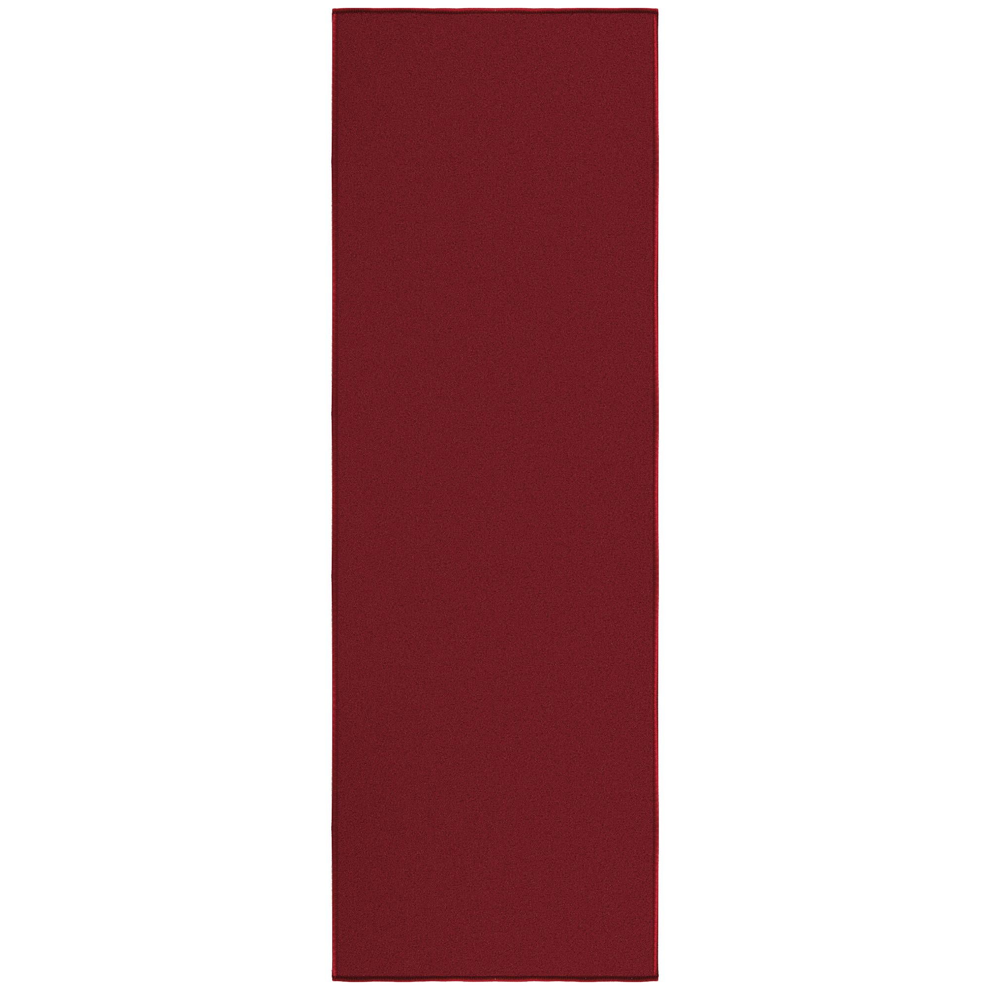 Sweet Home Stores Machine Washable Non-Slip Rubberback Solid 2x5 Runner ...