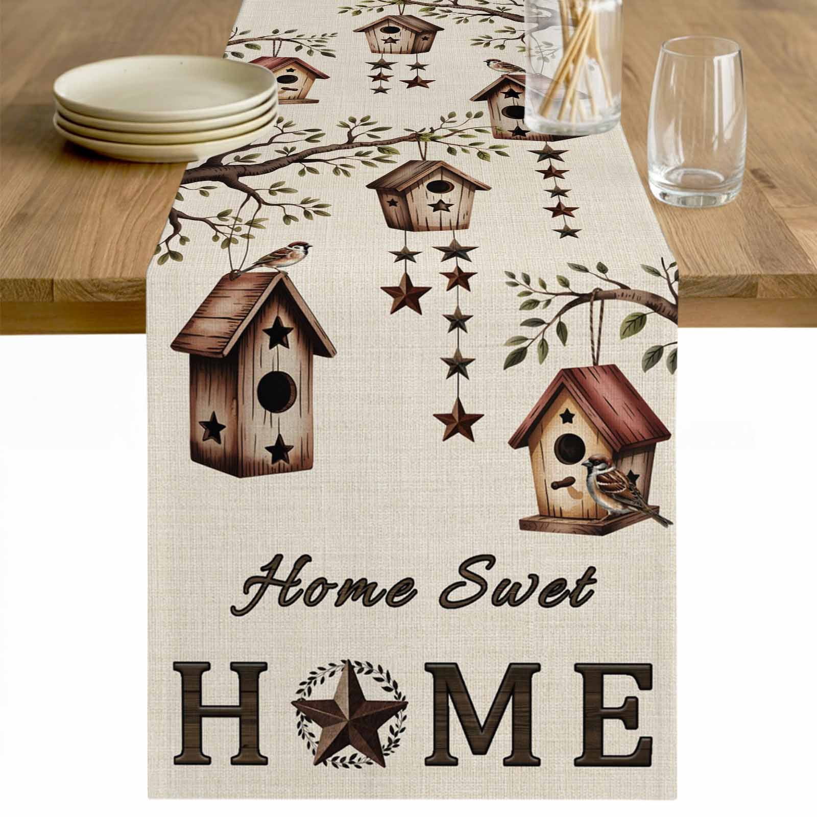 Sweet Home Table Runner 108 Inches Long Farmhouse Dress Scarves ...
