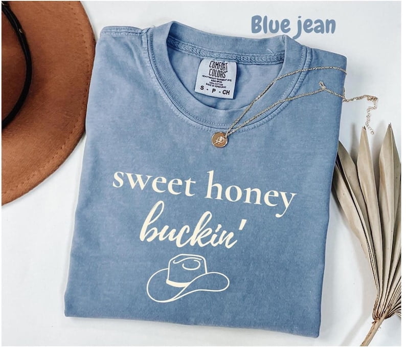 Sweet Honey Buckin' Comfort Colors Shirt, Cowboy Carter Inspired Tee ...