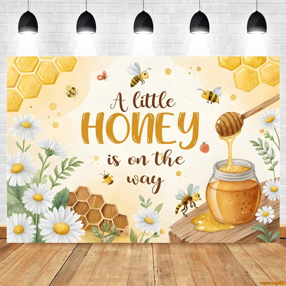 Sweet Hy Bee Backdrop Newborn Baby Shower Kids Birthday Party Portrait ...