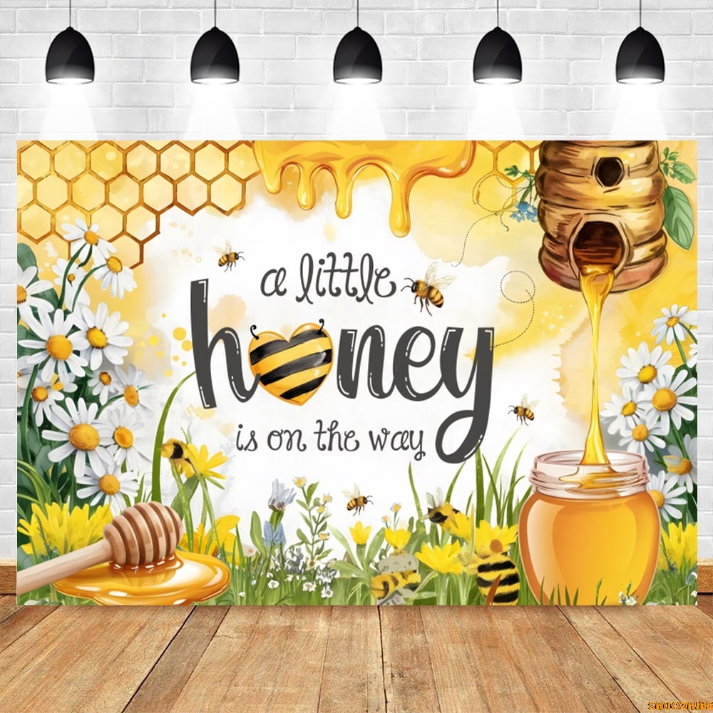 Sweet Hy Bee Backdrop Newborn Baby Shower Kids Birthday Party Portrait ...