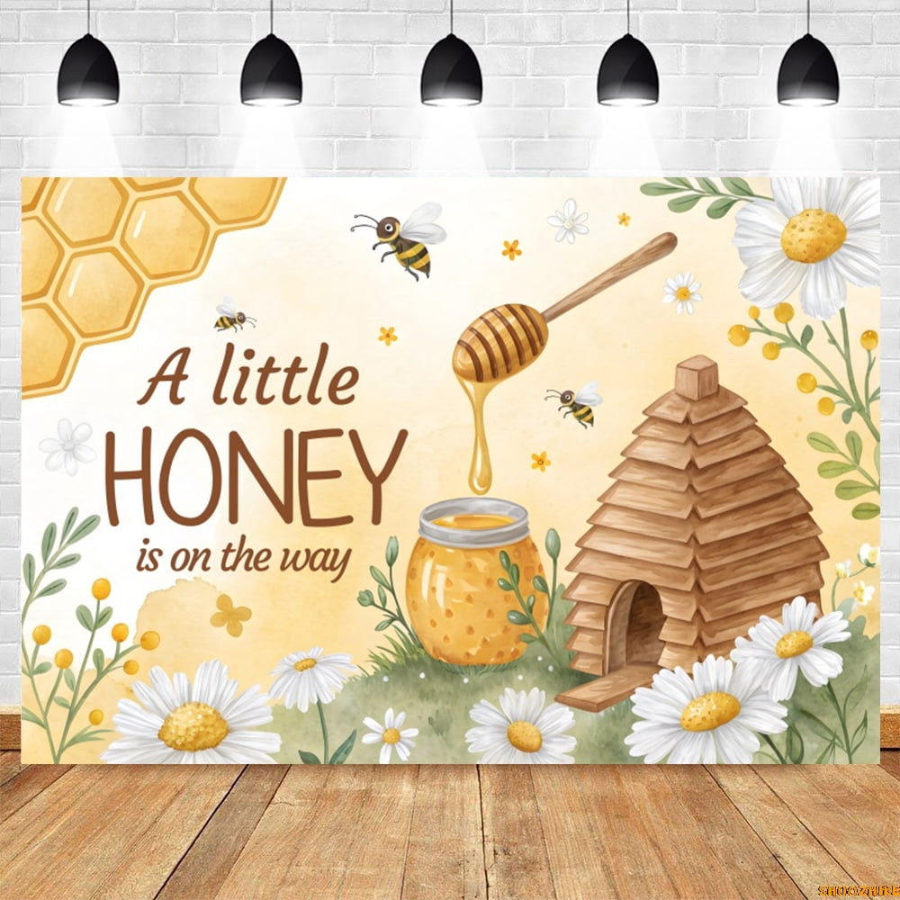Sweet Hy Bee Backdrop Newborn Baby Shower Kids Birthday Party Portrait ...
